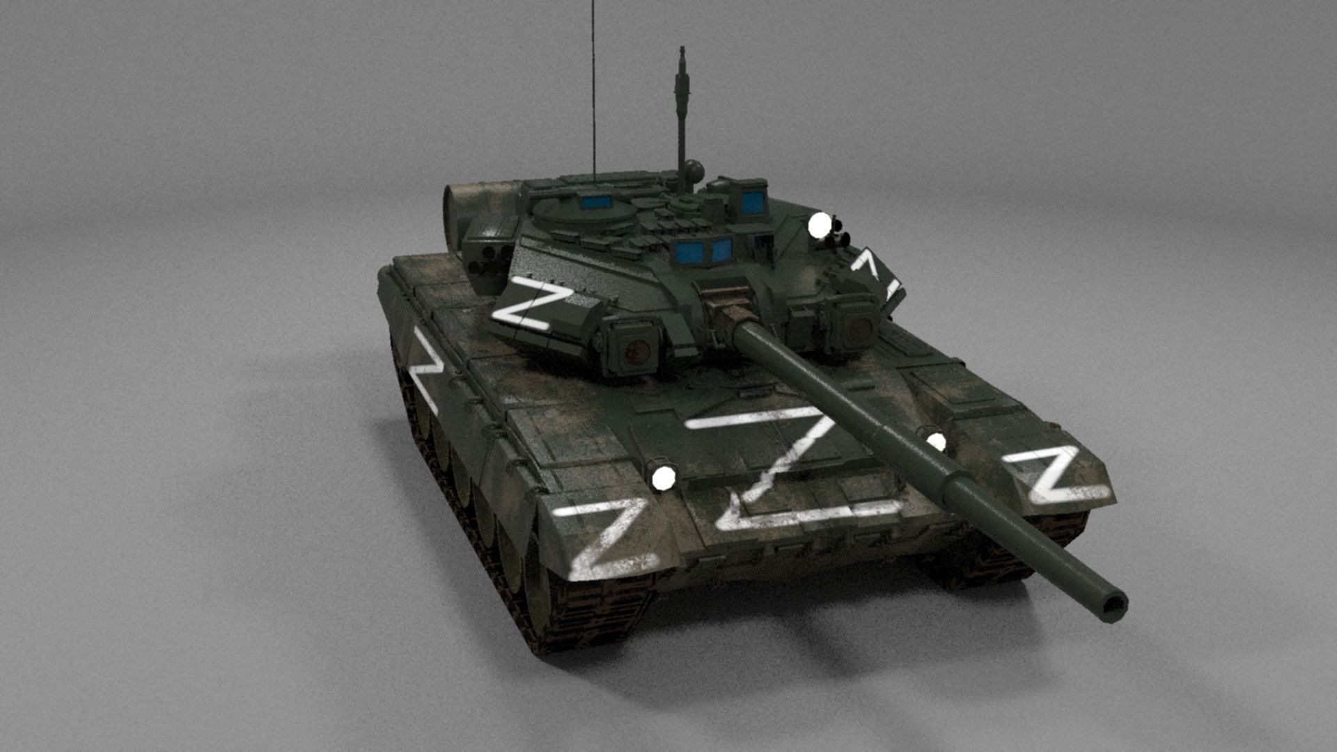 3D model Weathered T90A Main Battle Tank with Iconic Z Marking VR / AR / low-poly | CGTrader