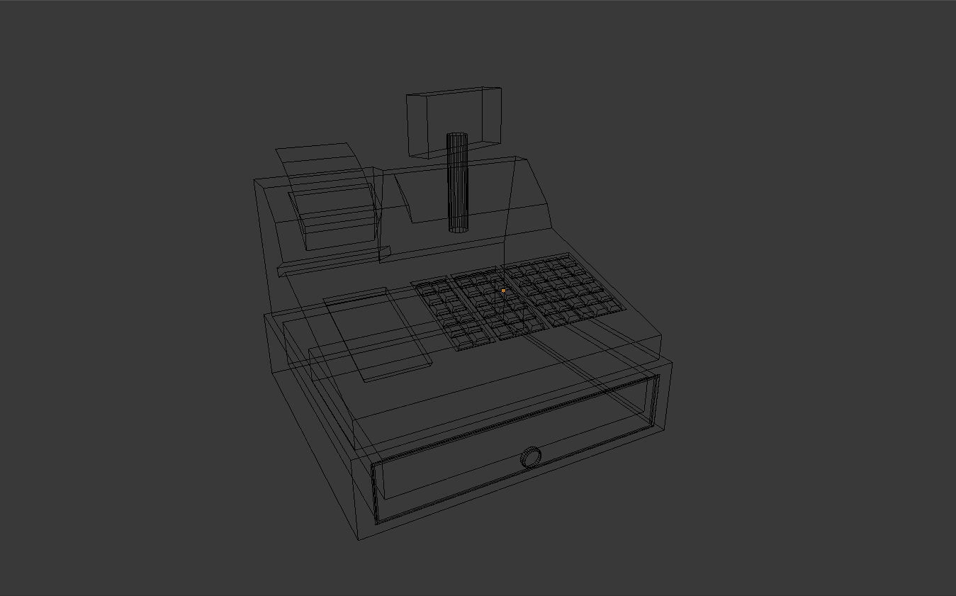 3D model cash register VR / AR / low-poly | CGTrader