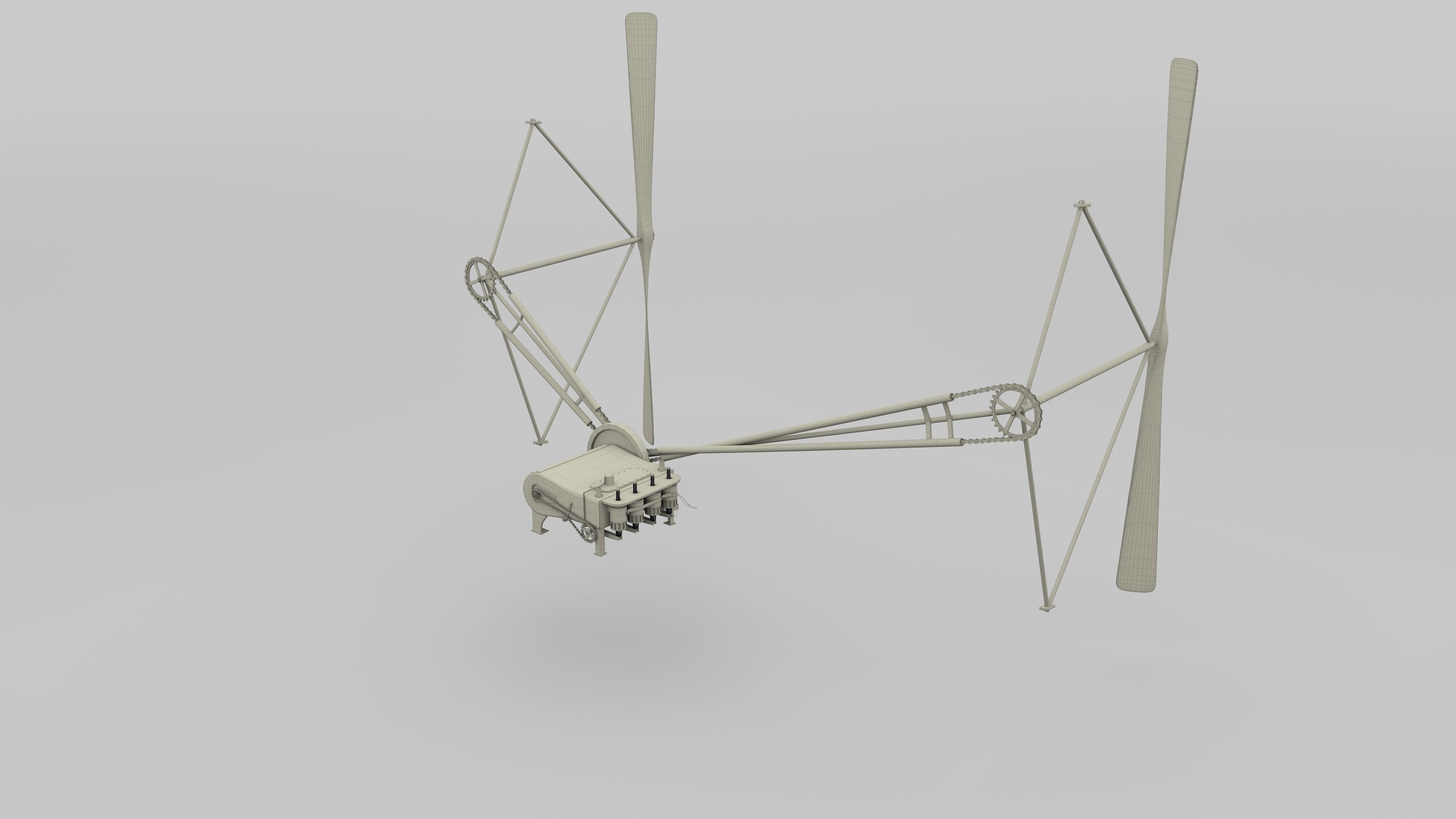 Wright Flyer Propulsion Animated 3D model animated rigged | CGTrader