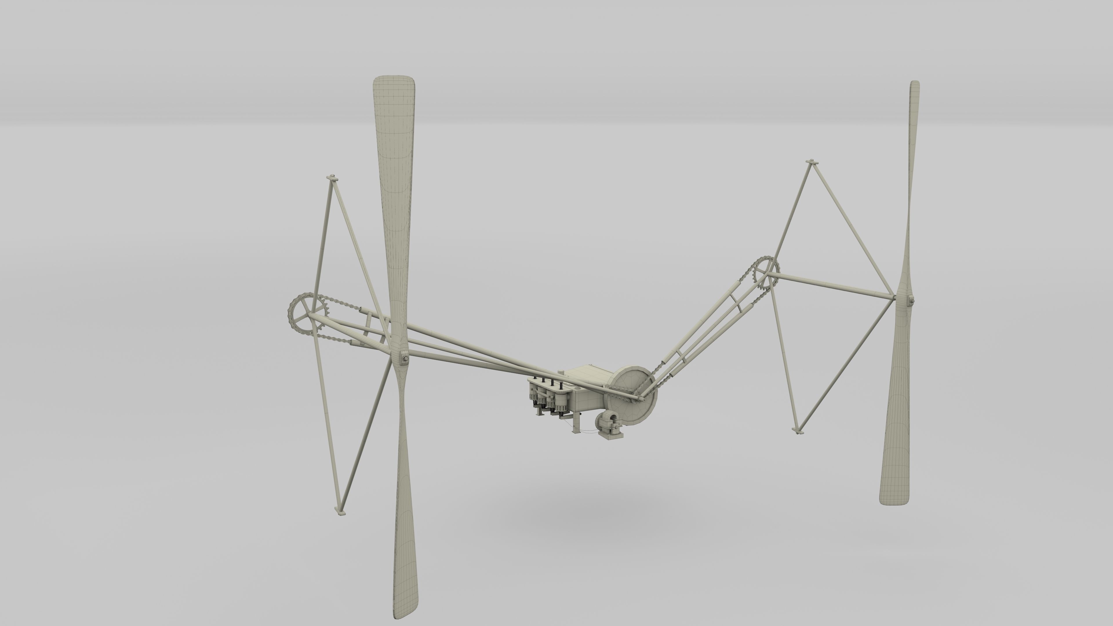 Wright Flyer Propulsion Animated 3D model animated rigged | CGTrader