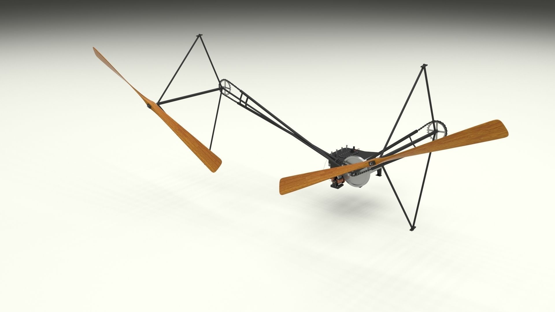 Wright Flyer Propulsion Animated 3D model animated rigged | CGTrader