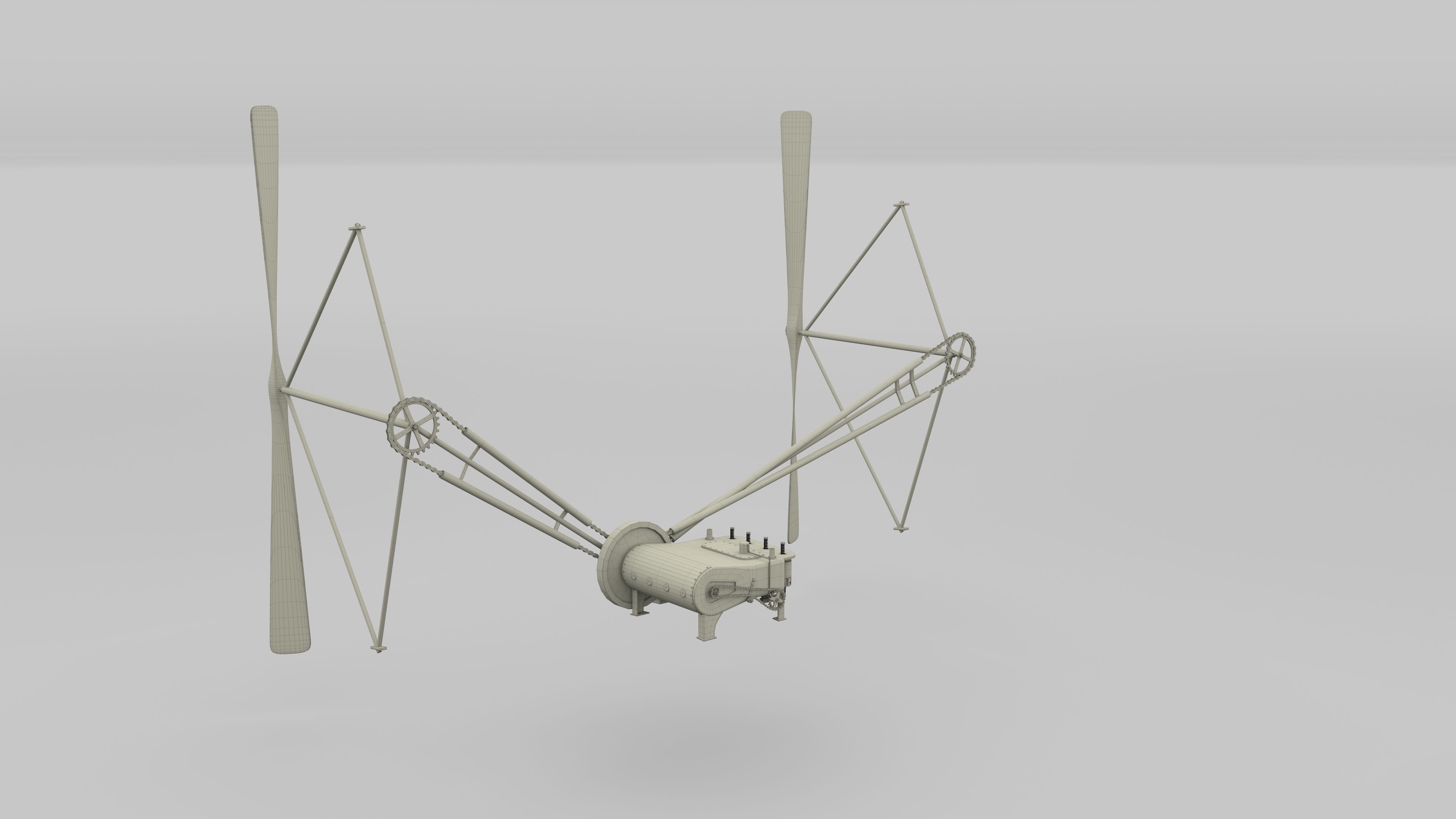 Wright Flyer Propulsion Animated 3D model animated rigged | CGTrader