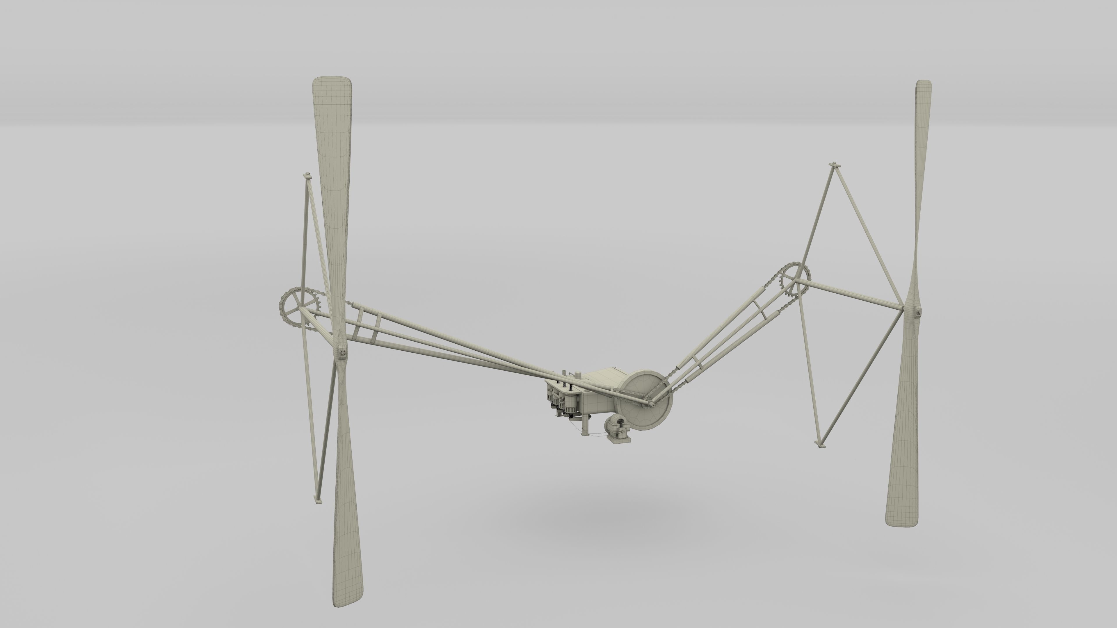 Wright Flyer Propulsion Animated 3D model animated rigged | CGTrader