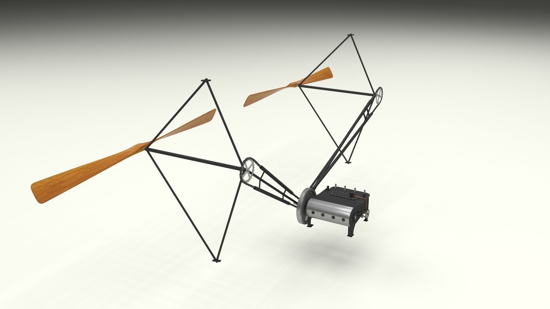 Wright Flyer Propulsion Animated 3D model animated rigged | CGTrader