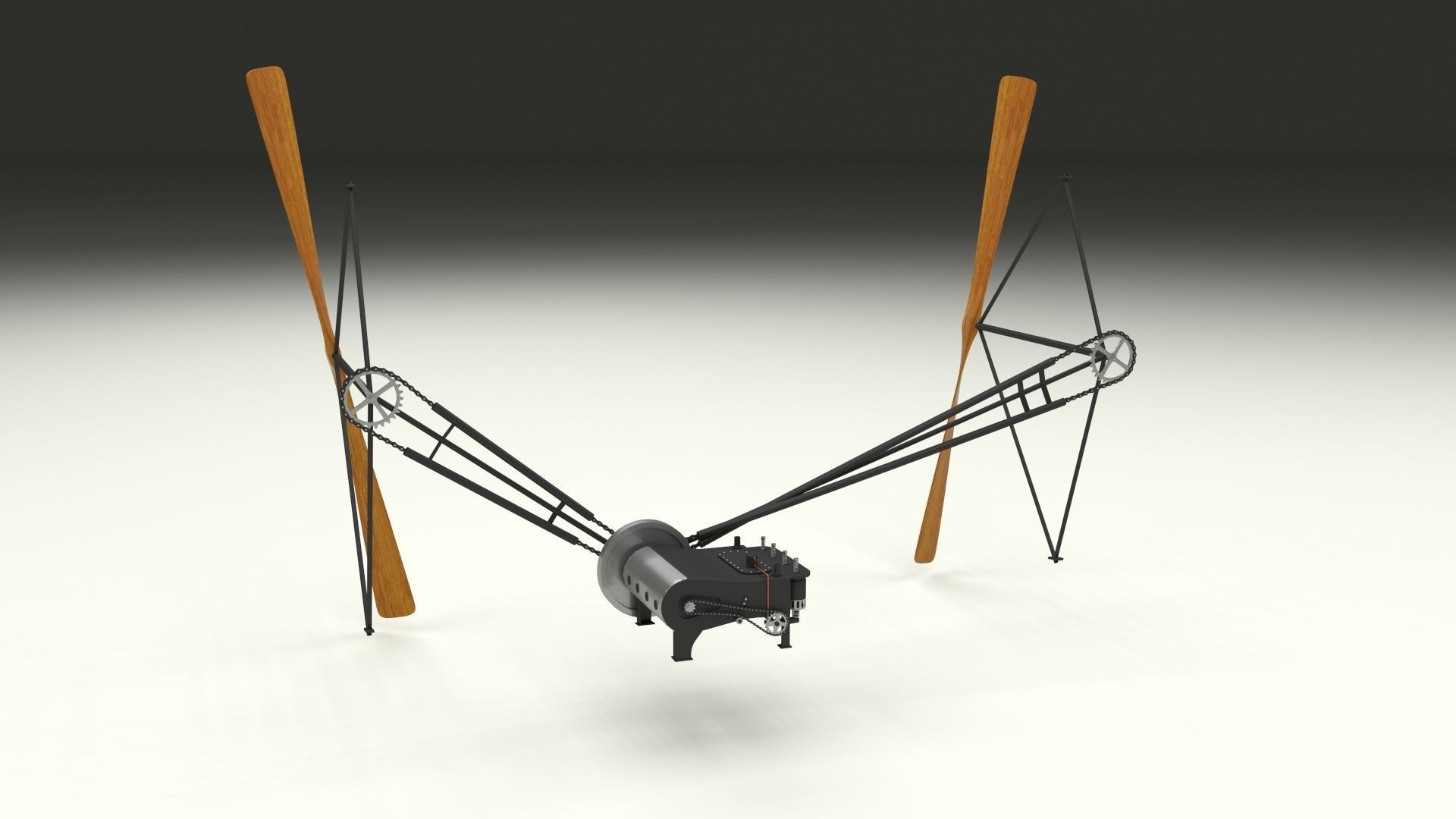 Wright Flyer Propulsion Animated 3D model animated rigged | CGTrader