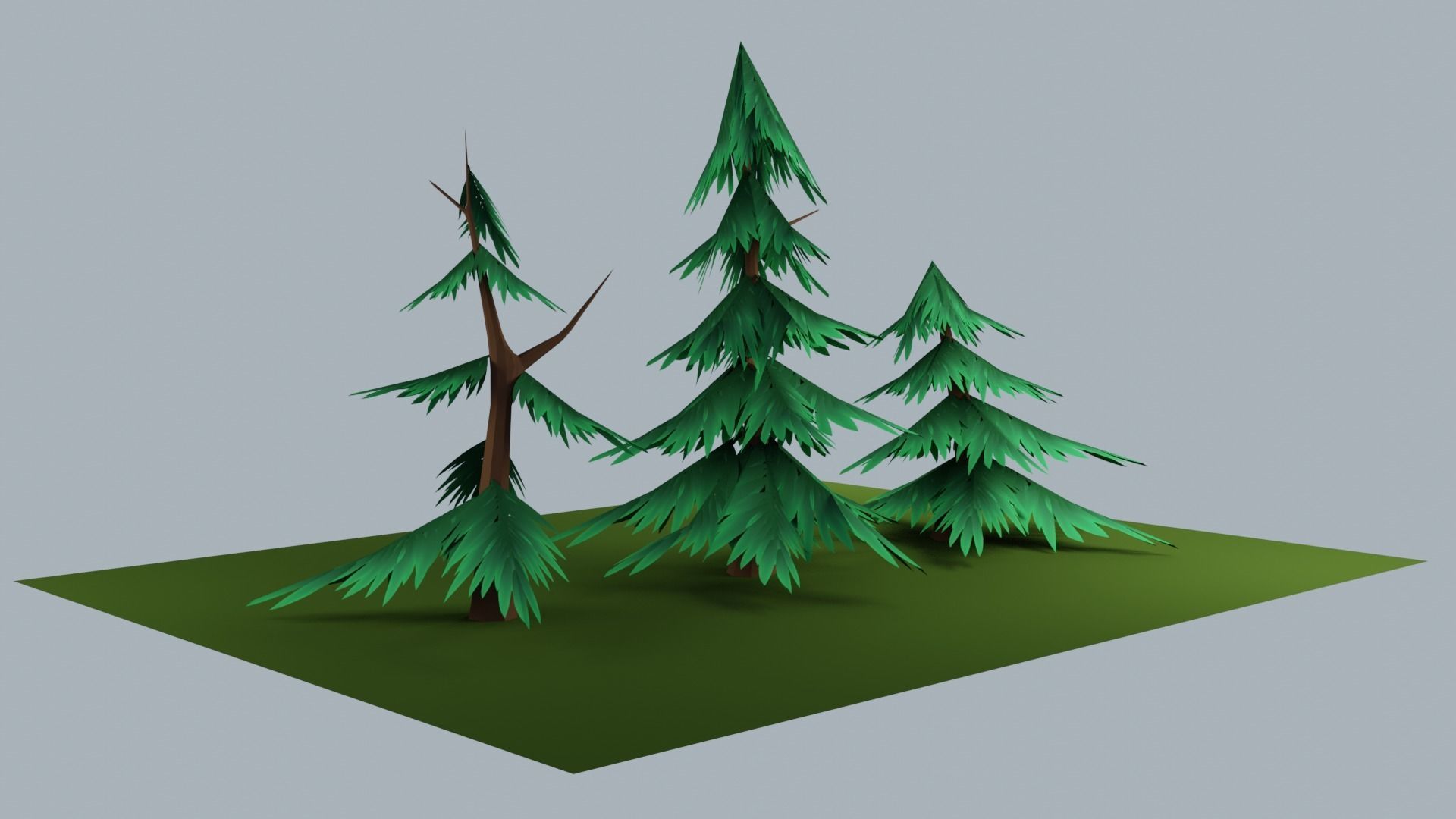 3D model STYLIZED - Low-Poly 3D Pine trees pack VR / AR / low-poly ...