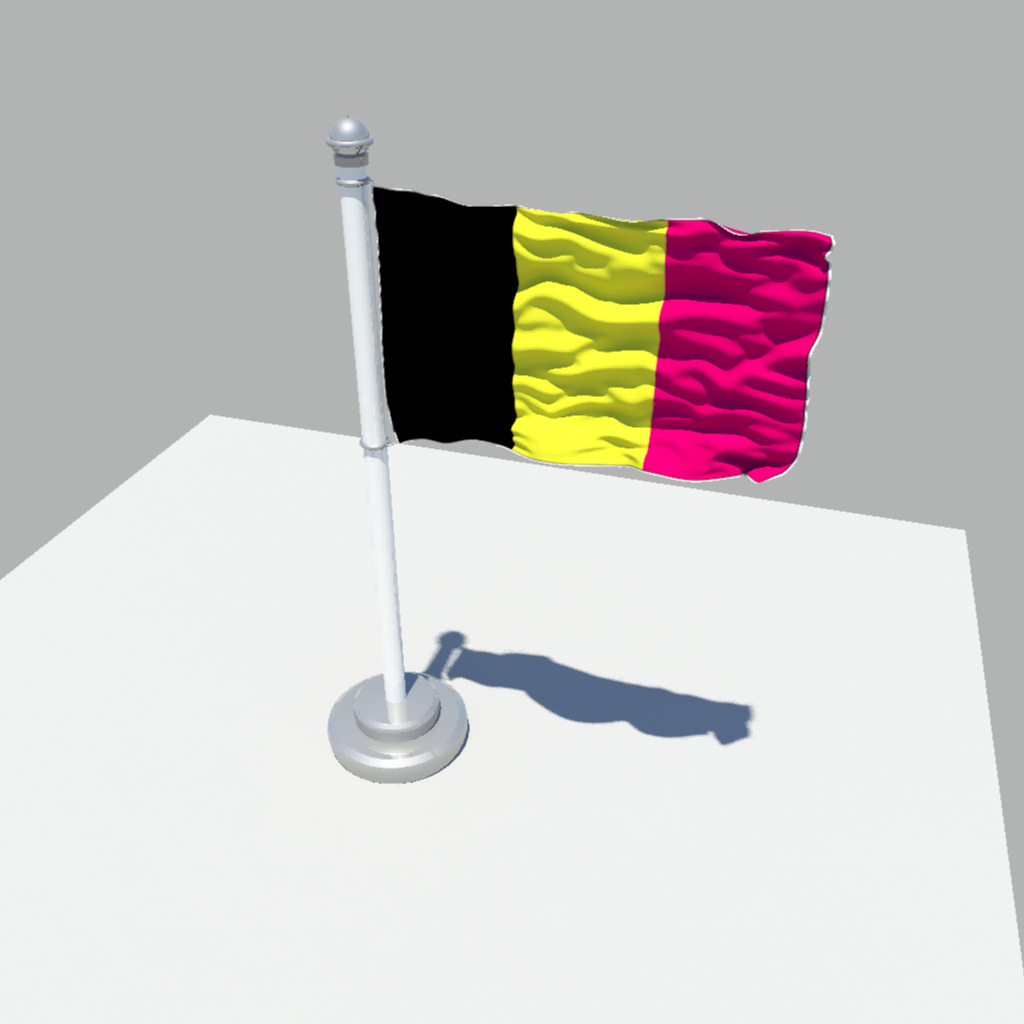 Belgium Flag 3D model | CGTrader