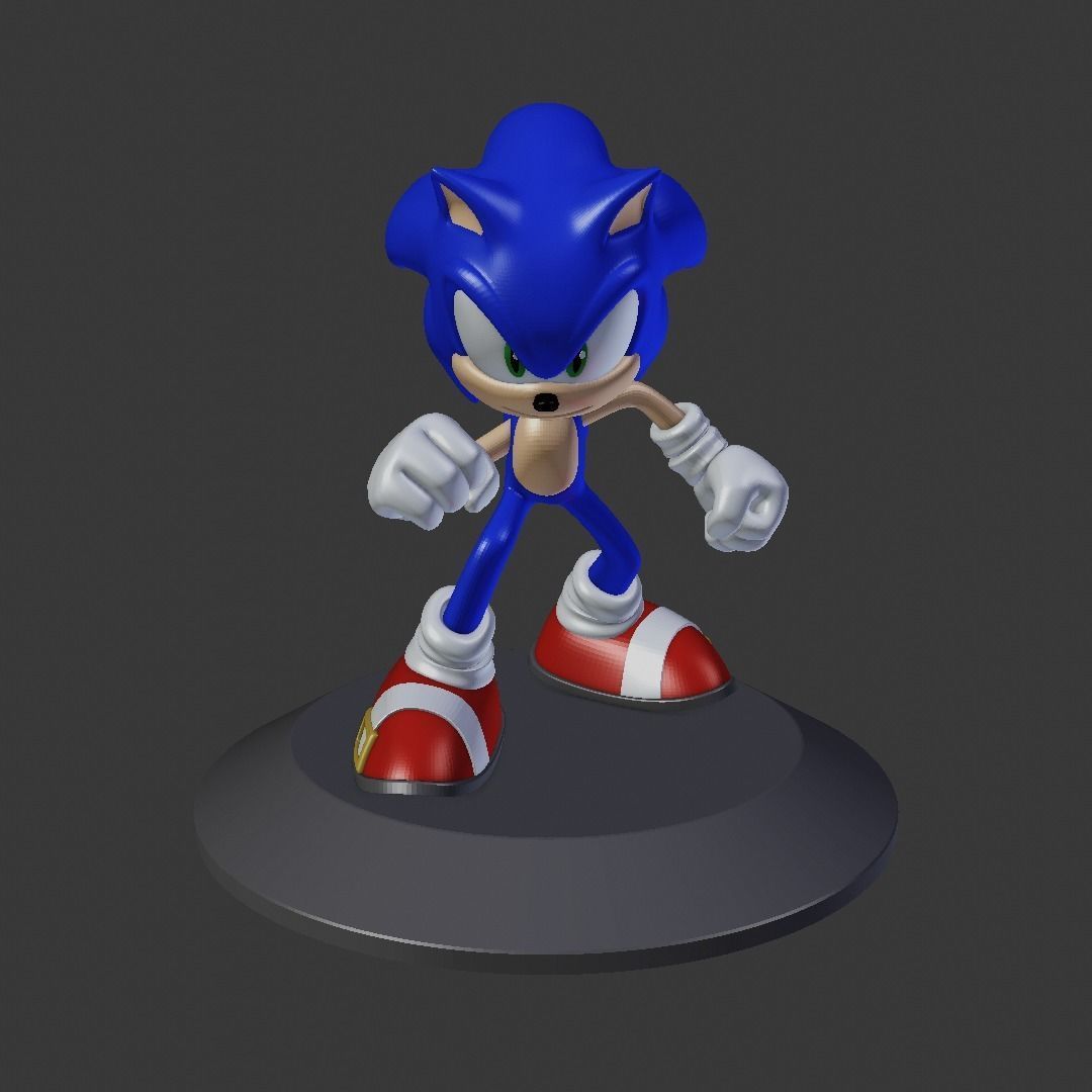 Sonic Printable Fanart 3D model 3D printable | CGTrader