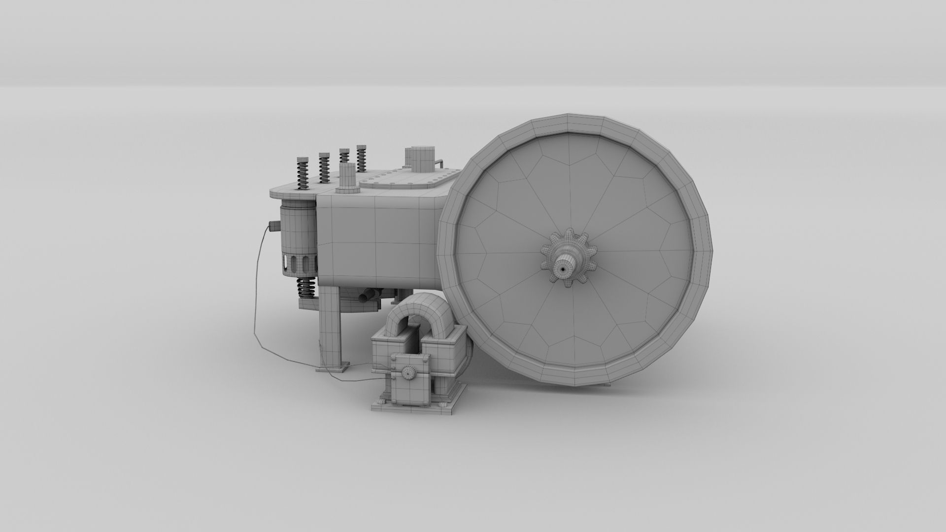 Wright Flyer Engine 3D model animated rigged | CGTrader