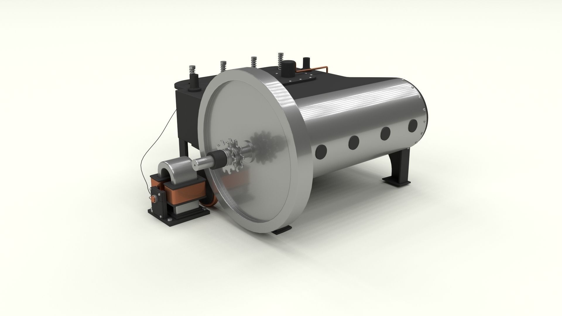 Wright Flyer Engine 3D model animated rigged | CGTrader