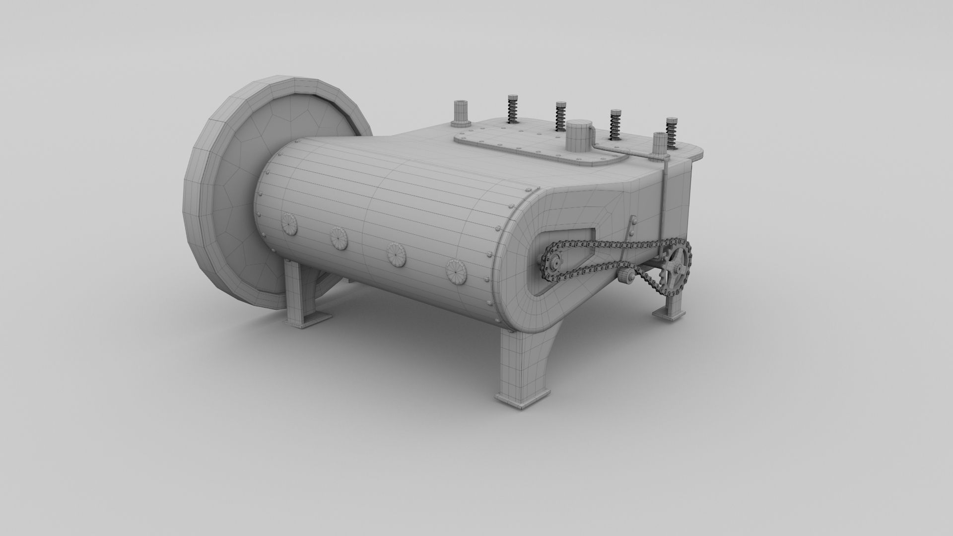 Wright Flyer Engine 3D model animated rigged | CGTrader