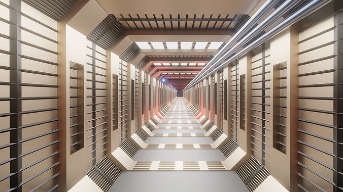 SFI Hallway free 3D model | CGTrader