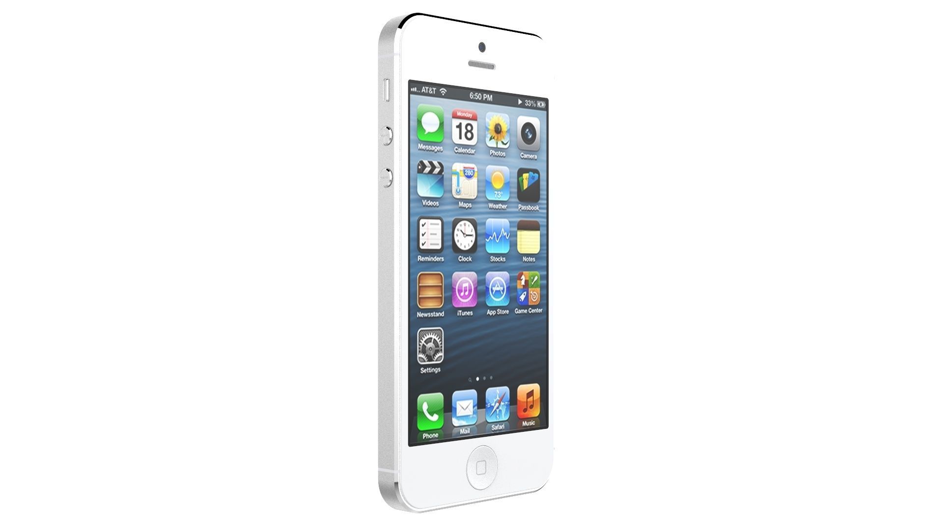 Apple iPhone 5 White And Silver 3D model | CGTrader