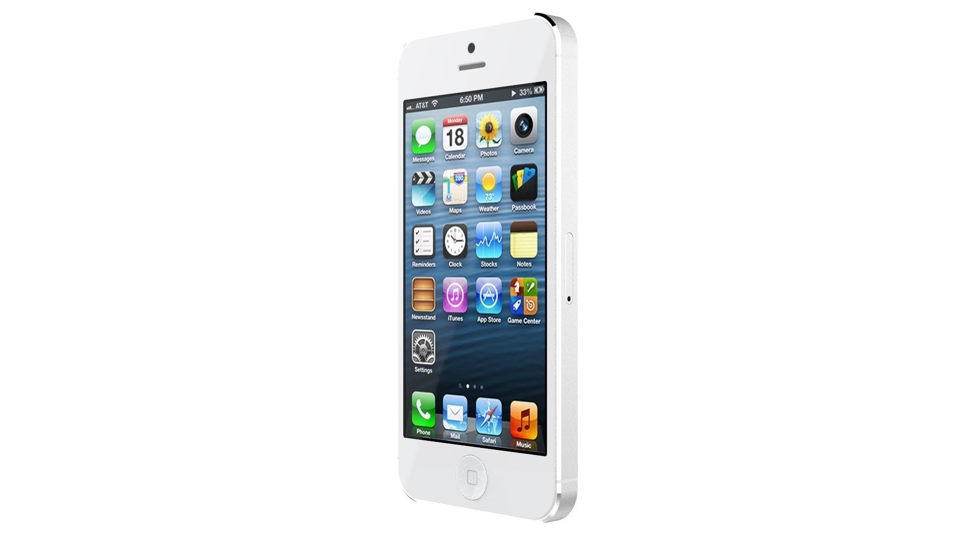Apple iPhone 5 White And Silver 3D model | CGTrader