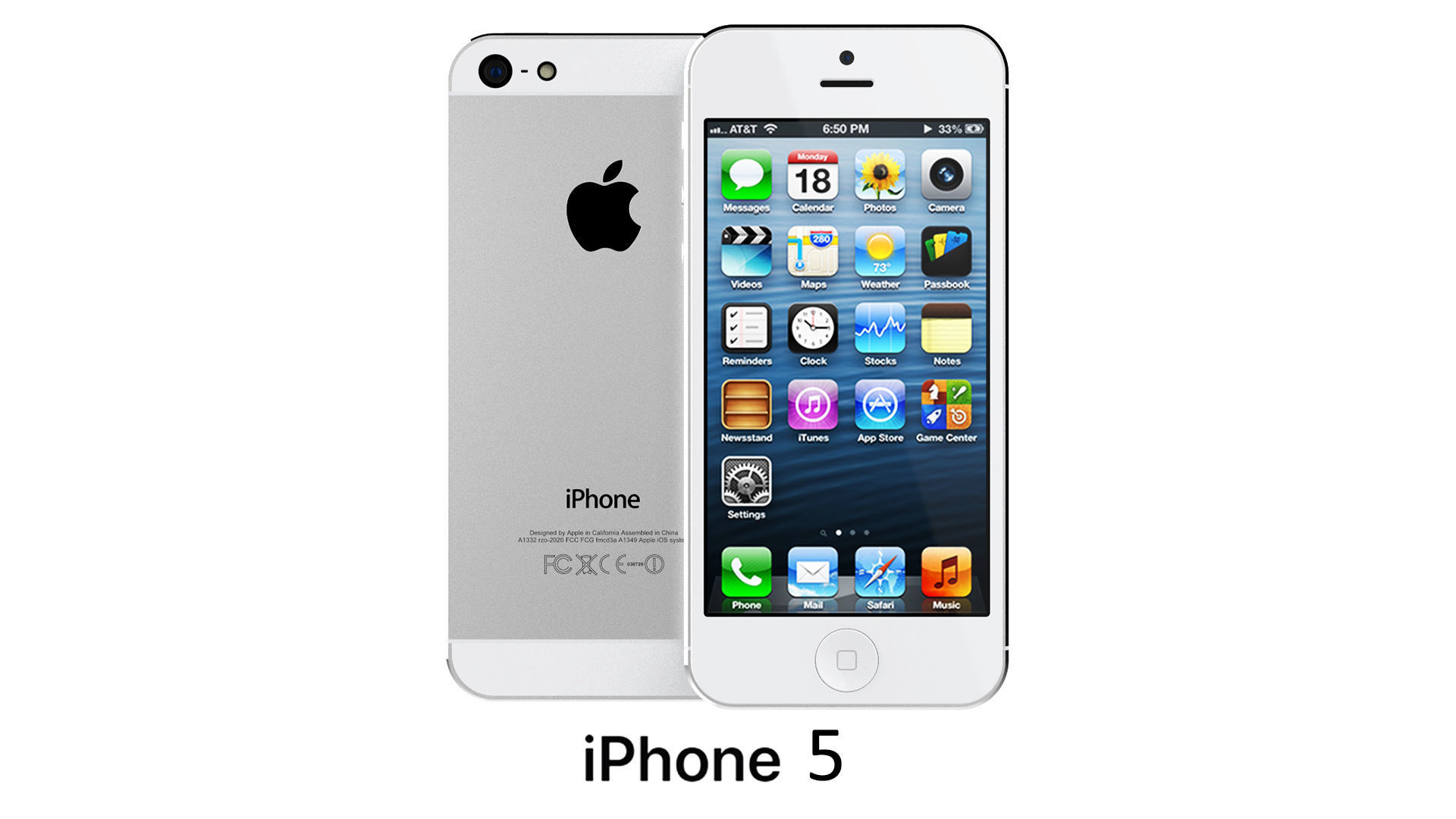 Apple iPhone 5 White And Silver 3D model | CGTrader