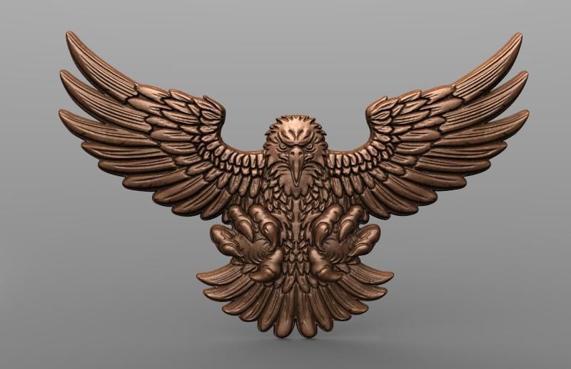 Eagle bas-relief 2 3D model 3D printable | CGTrader