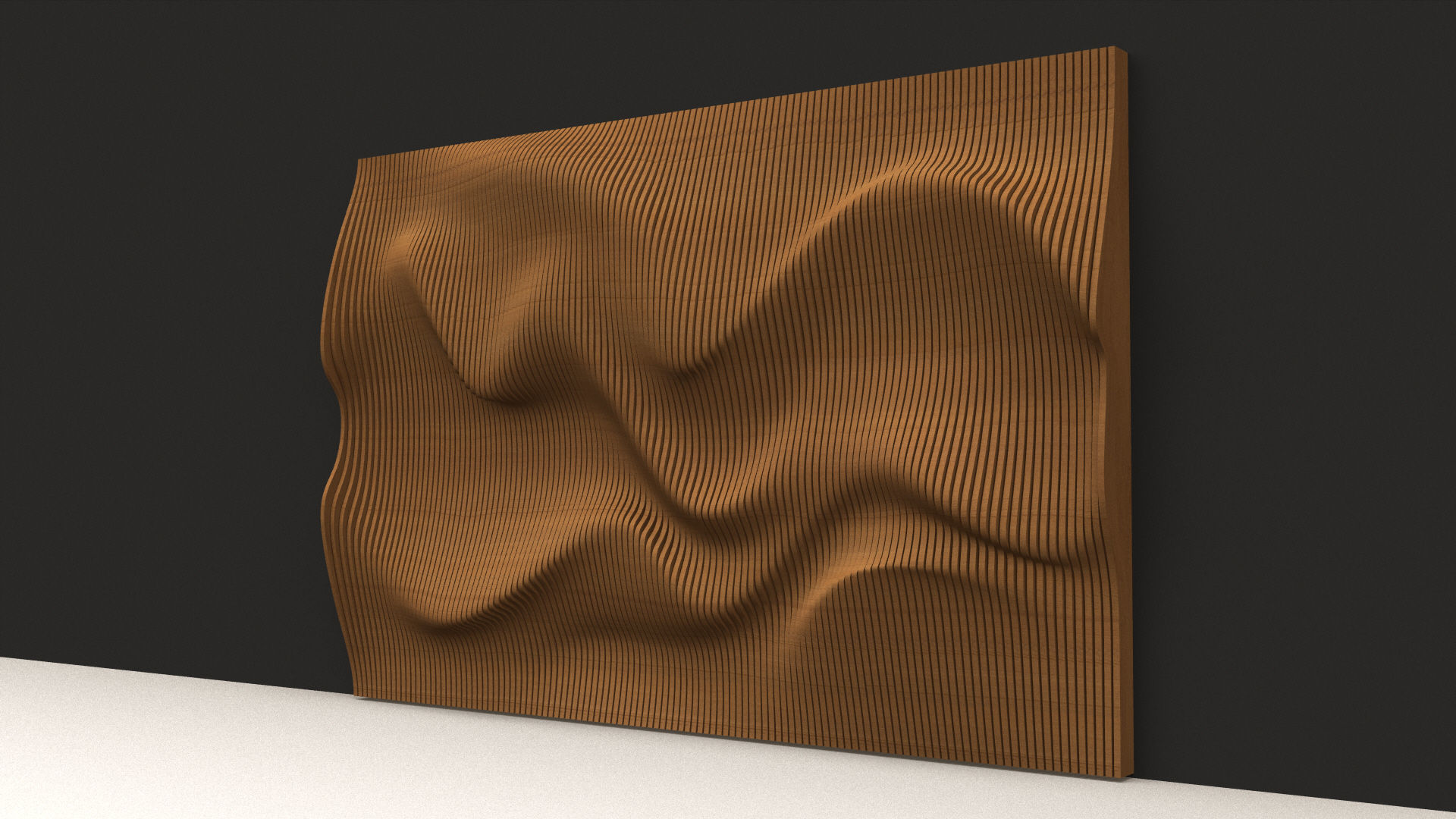 Parametric Wavy Wooden Panels 3D model | CGTrader