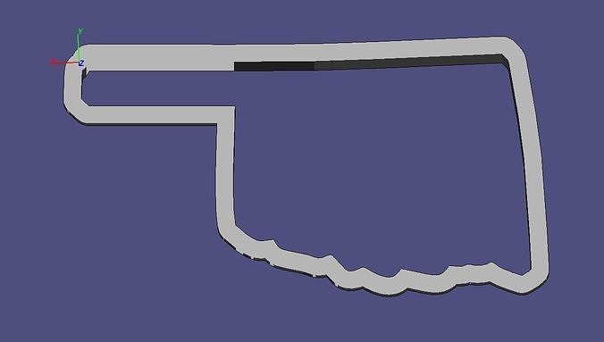 Oklahoma shape of 3D model 3D printable | CGTrader