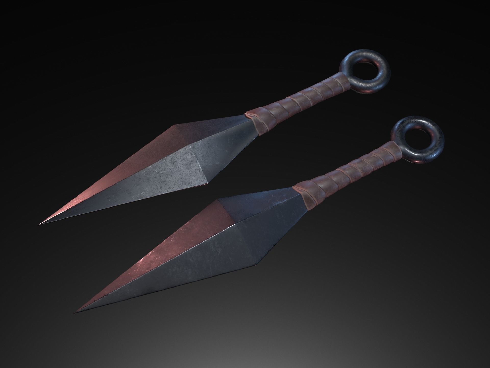 Kunai Low Poly pair of swords free VR / AR / low-poly 3D model | CGTrader