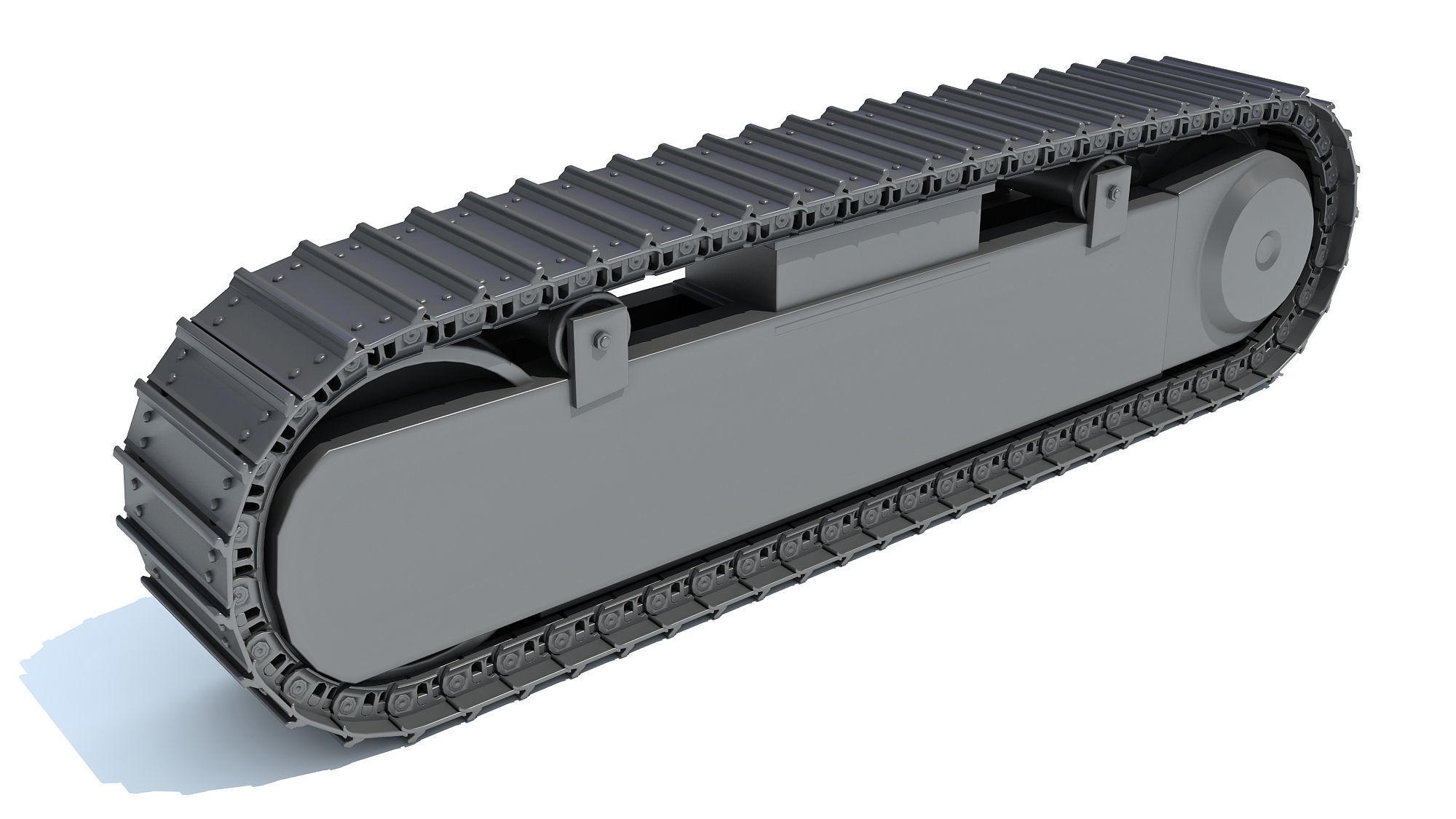 Bulldozer Excavator Track Set 3D model | CGTrader