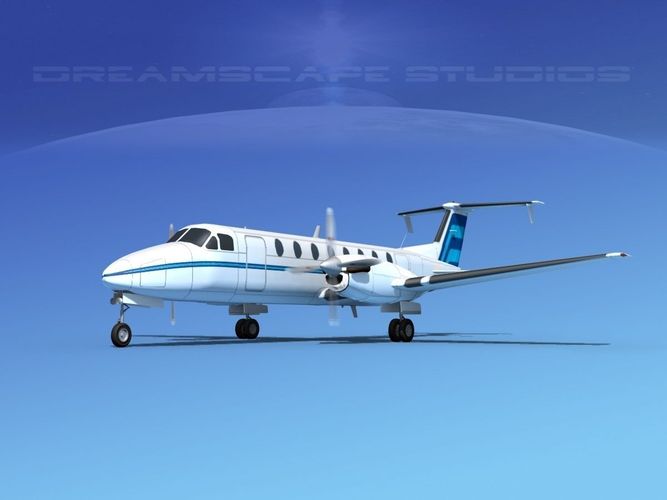Beechcraft B1900C V02 3D model animated rigged | CGTrader