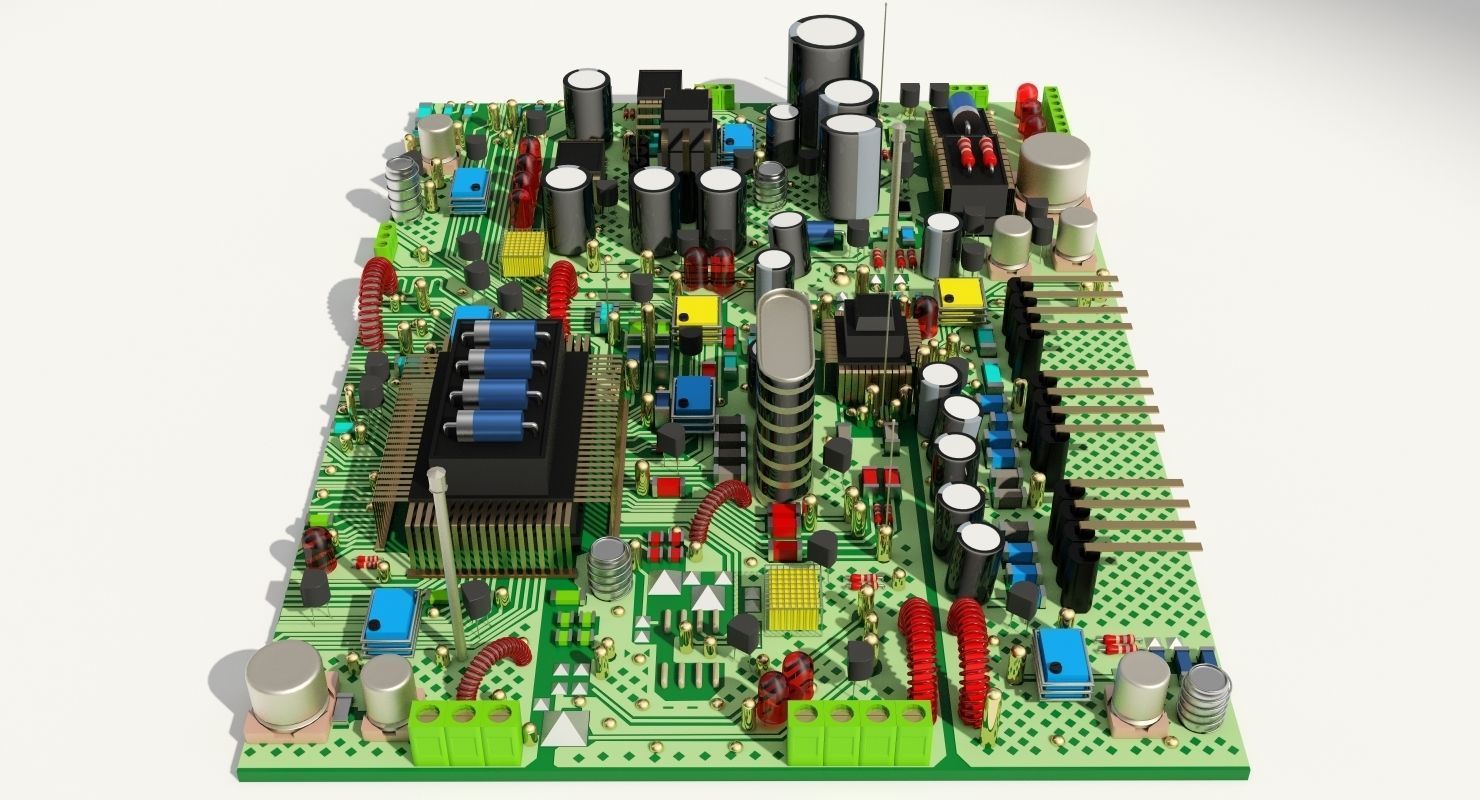 Circuit Board 3D model | CGTrader