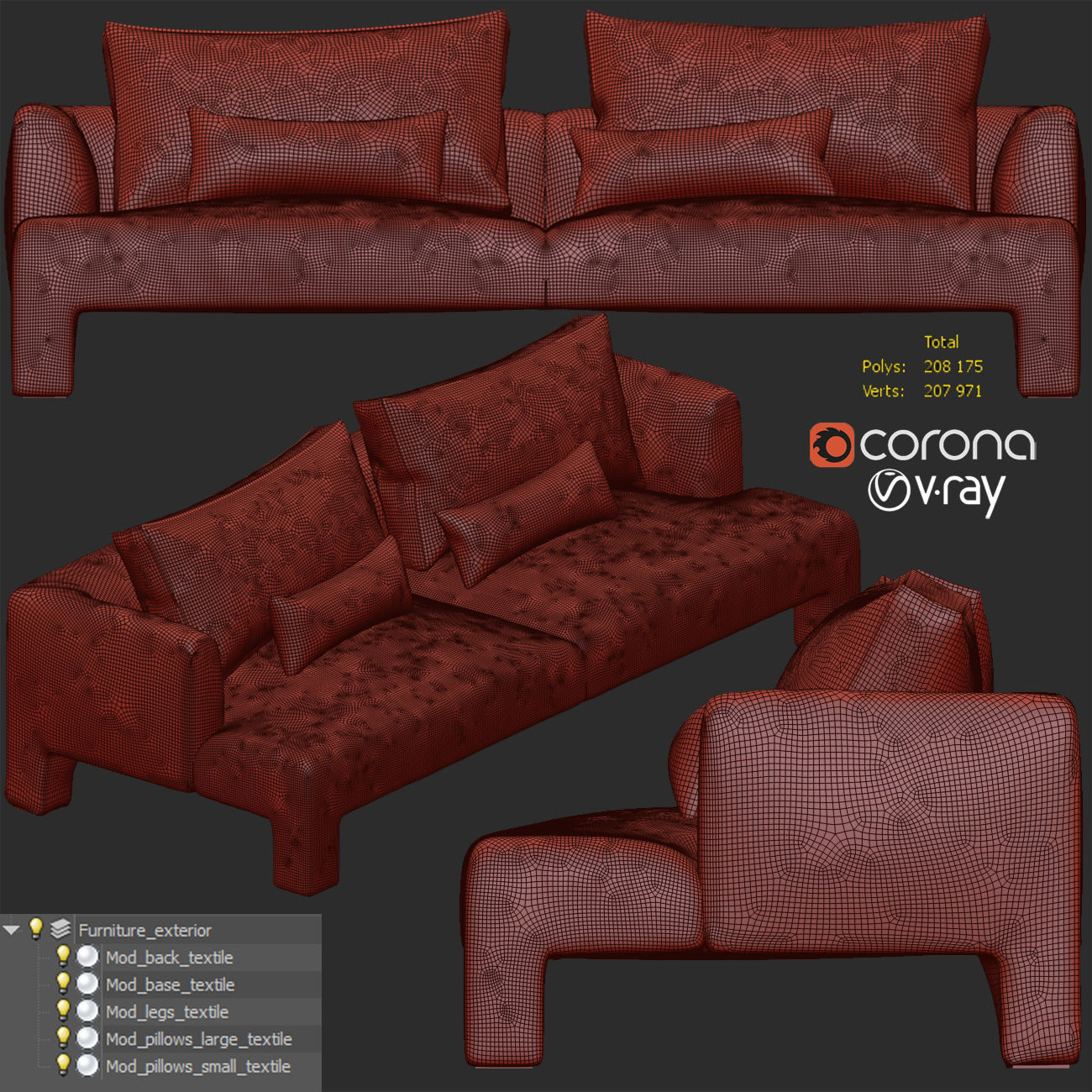 Mod fabric 3D model | CGTrader