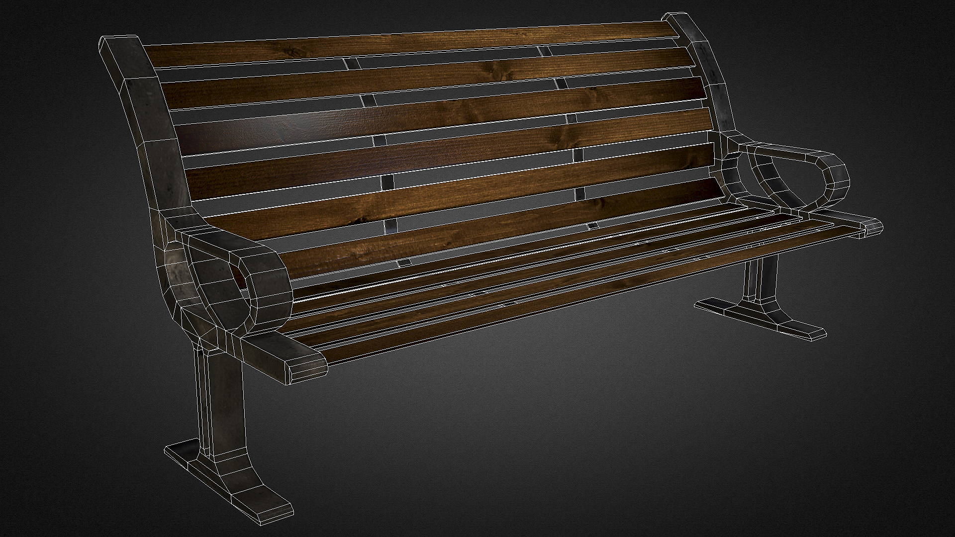 3D model Bench VR / AR / low-poly | CGTrader