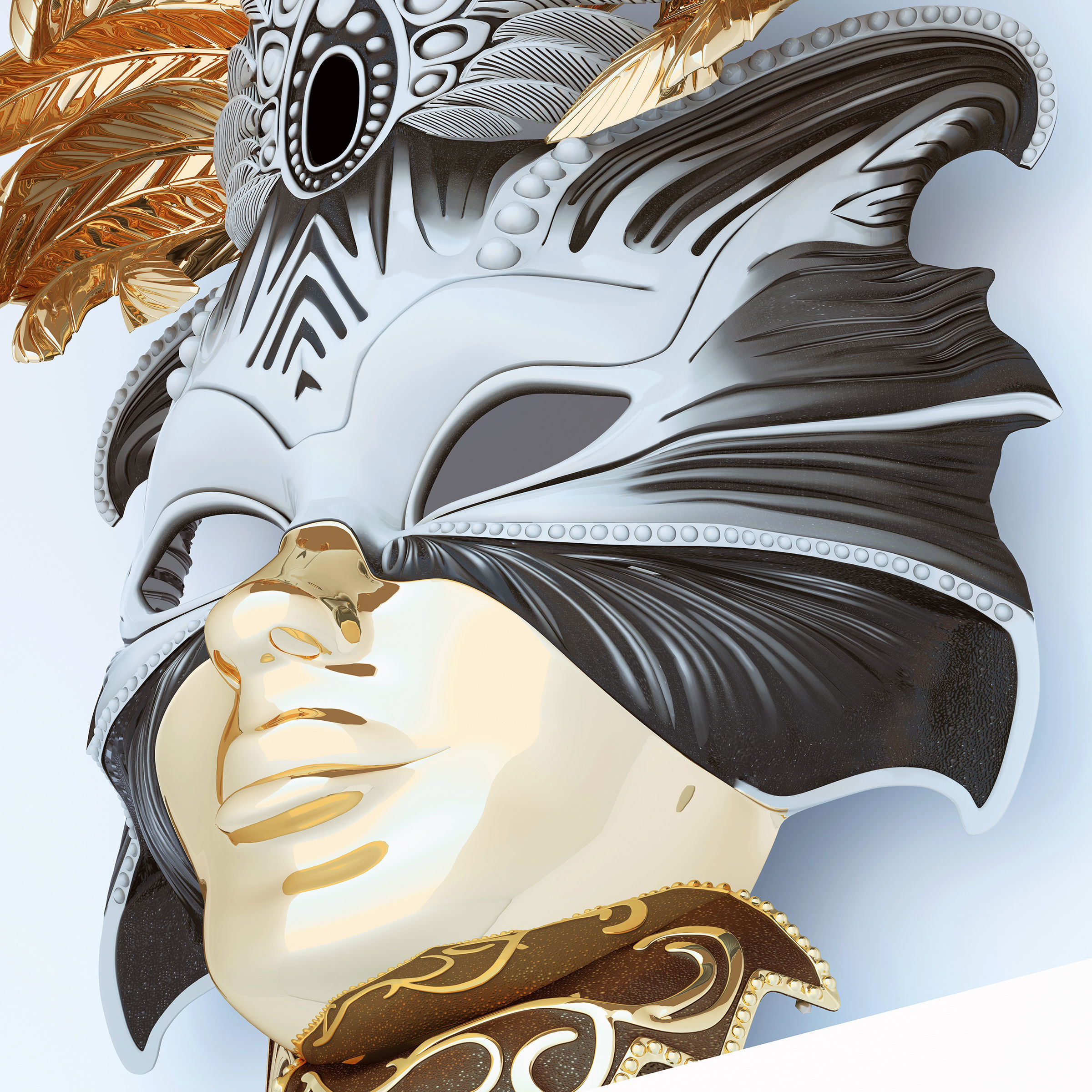 Venetian mask 3D model | CGTrader