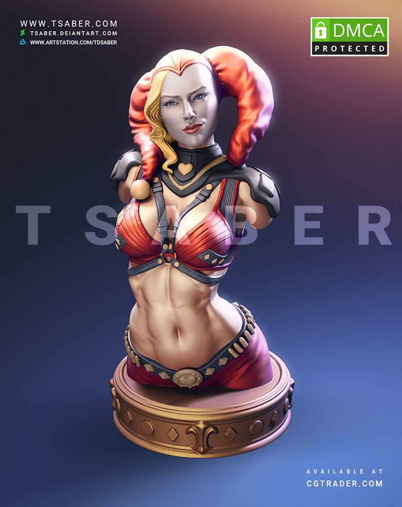 Harley Quinn Bust Dc Comics Collectibles 3d Model 3d Printable Cgtrader