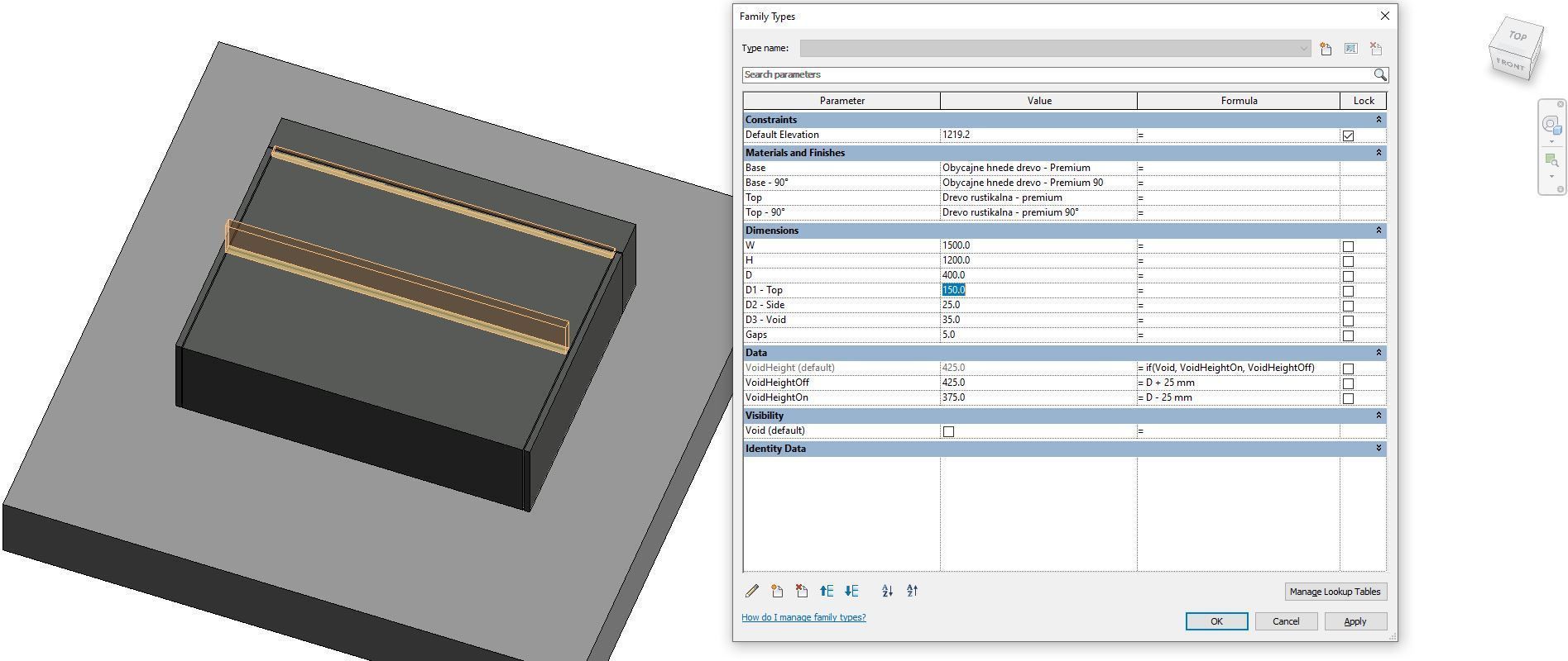 3D model Bathroom cabinet - Full parametric Revit Family VR / AR / low ...