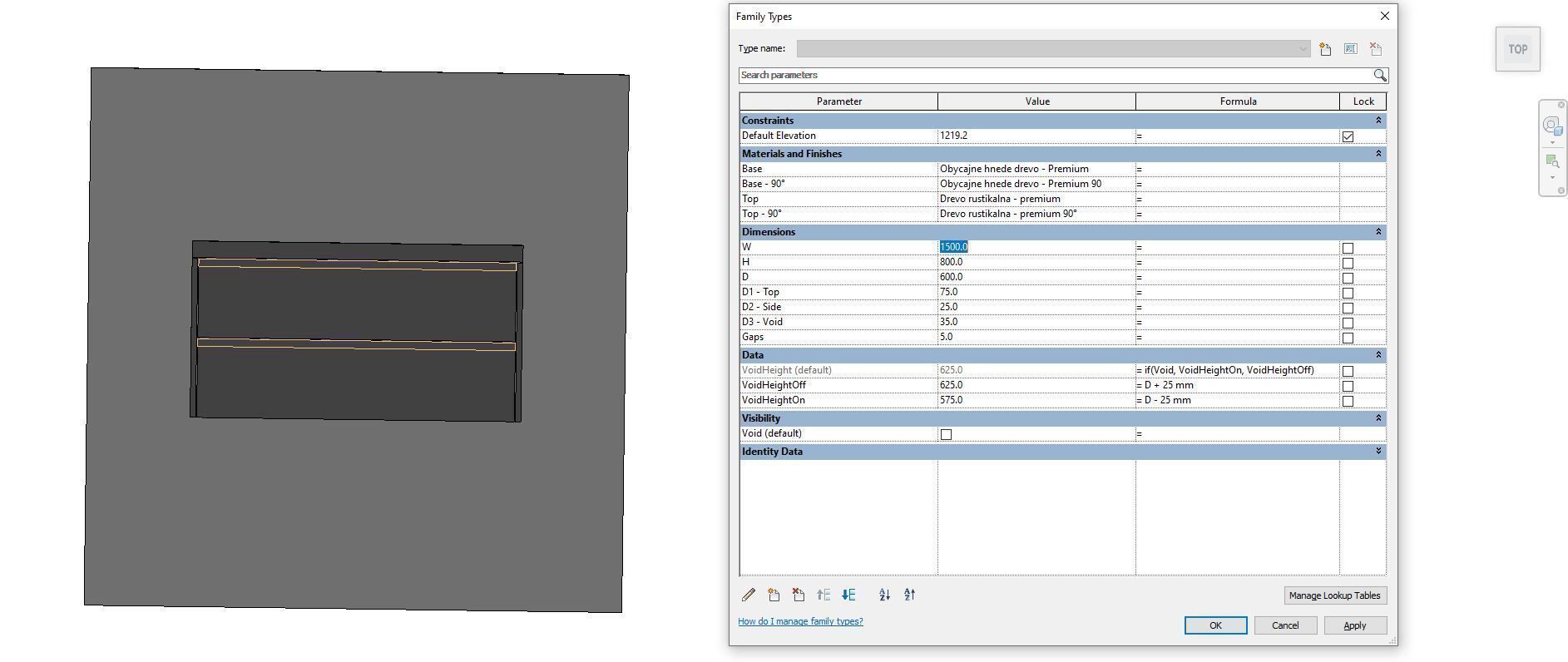 3D model Bathroom cabinet - Full parametric Revit Family VR / AR / low ...