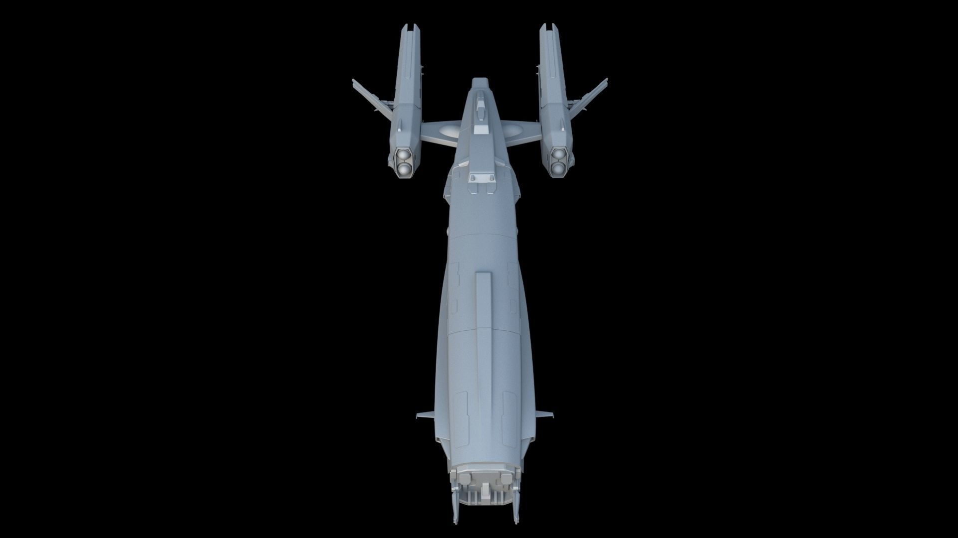 Sci Fi Space Frigate 3D model | CGTrader