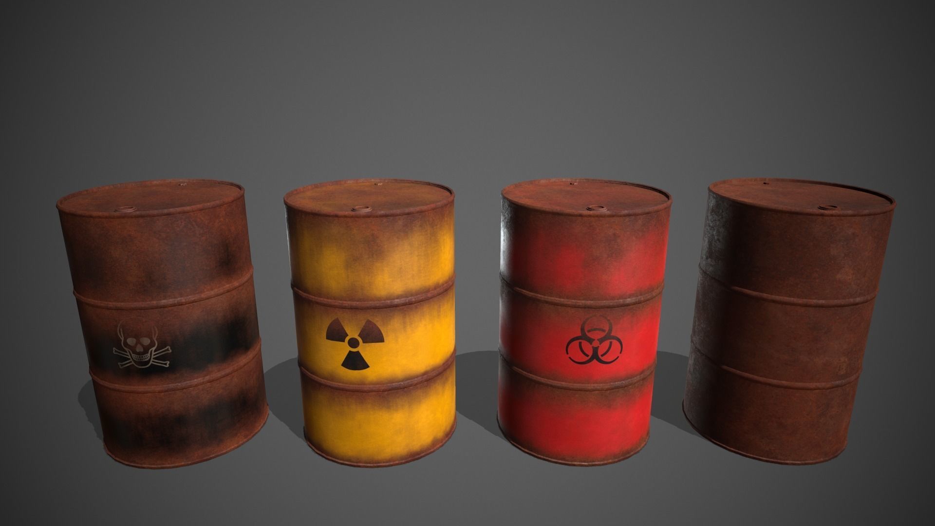 3D model Toxic Waste Hazardous Barrels VR / AR / low-poly | CGTrader