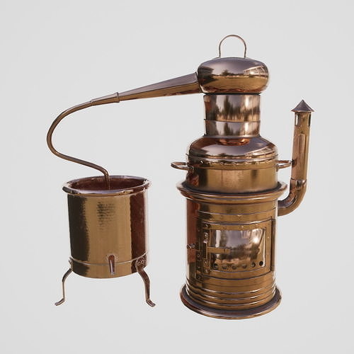 3D model Copper Distiller VR / AR / low-poly | CGTrader