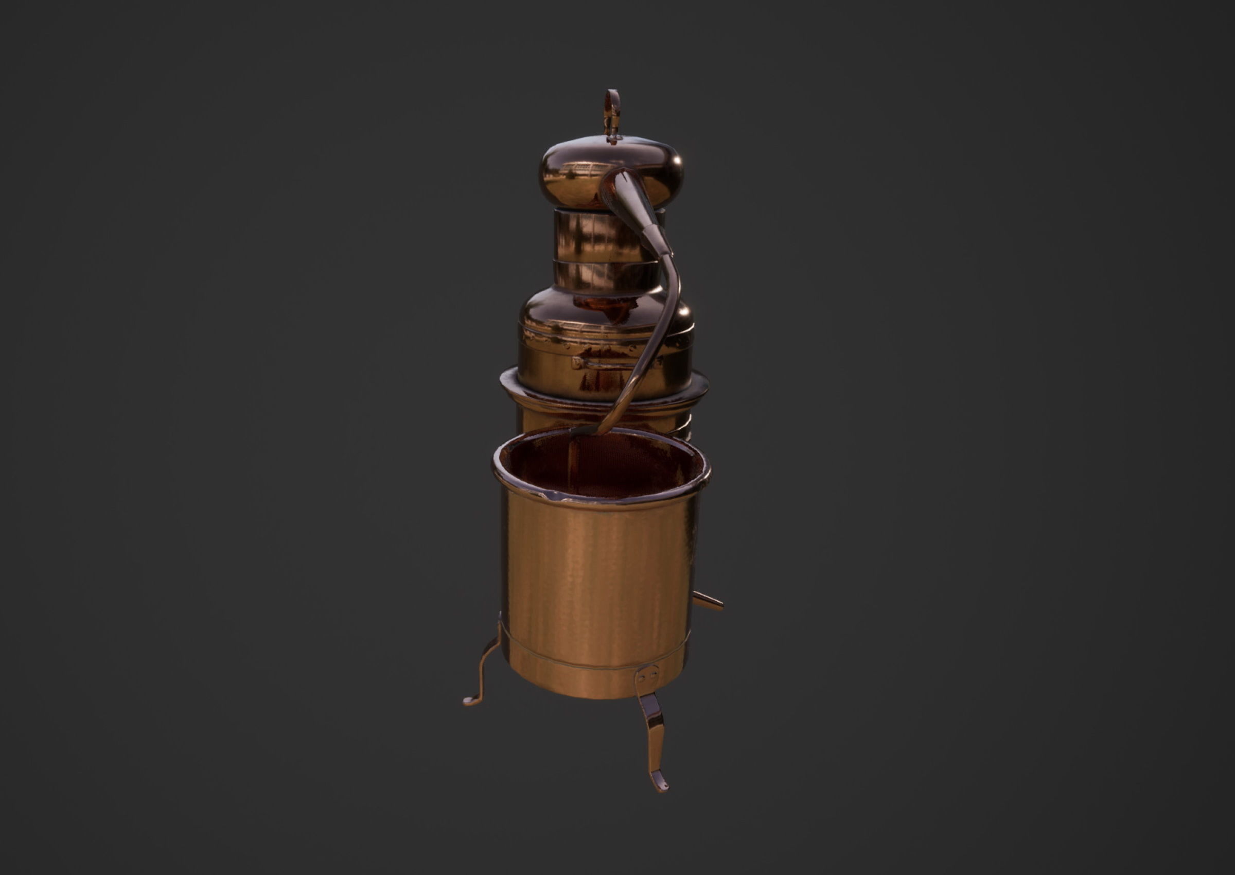 3D model Copper Distiller VR / AR / low-poly | CGTrader