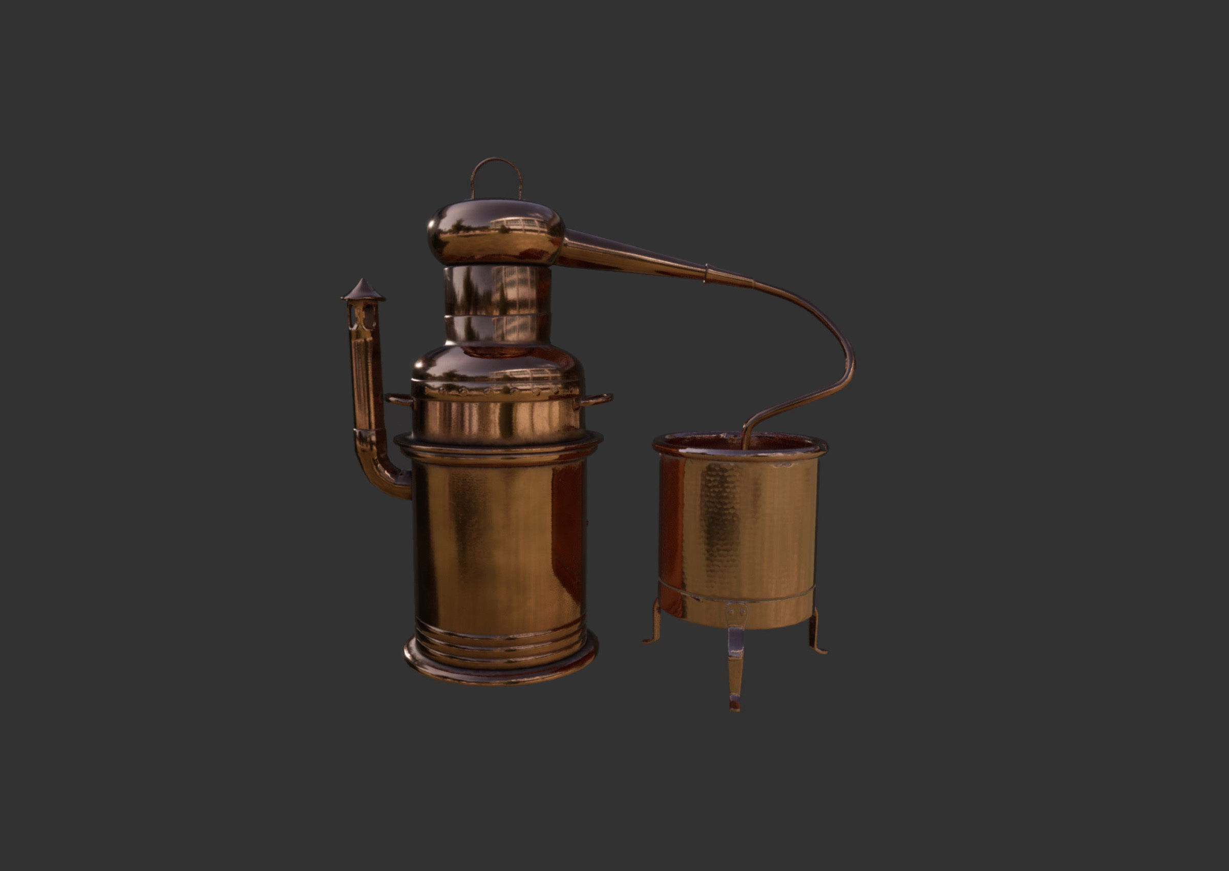 3D model Copper Distiller VR / AR / low-poly | CGTrader
