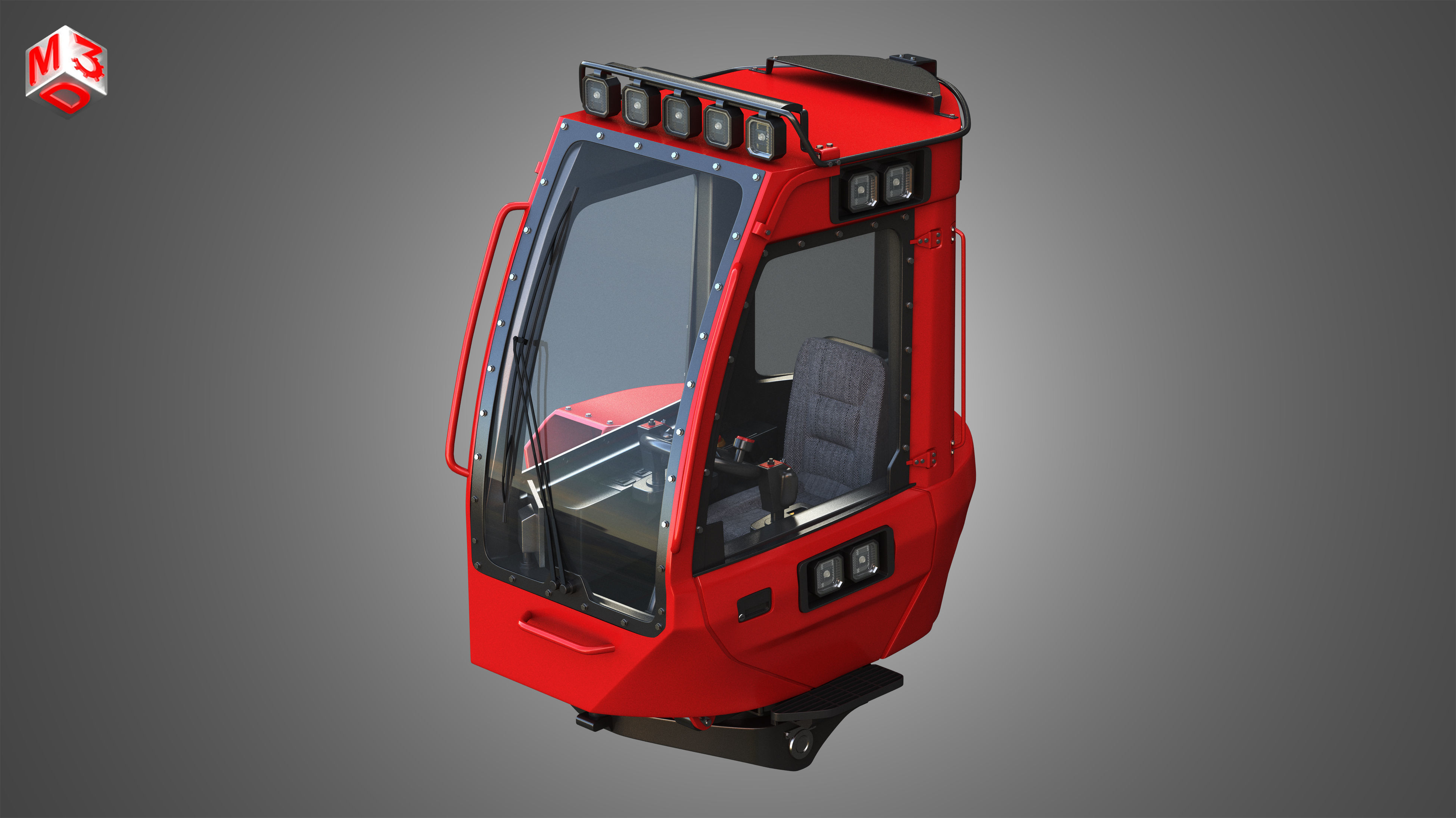 Driving Cabin - Forestry Harvester Machine 3D model | CGTrader