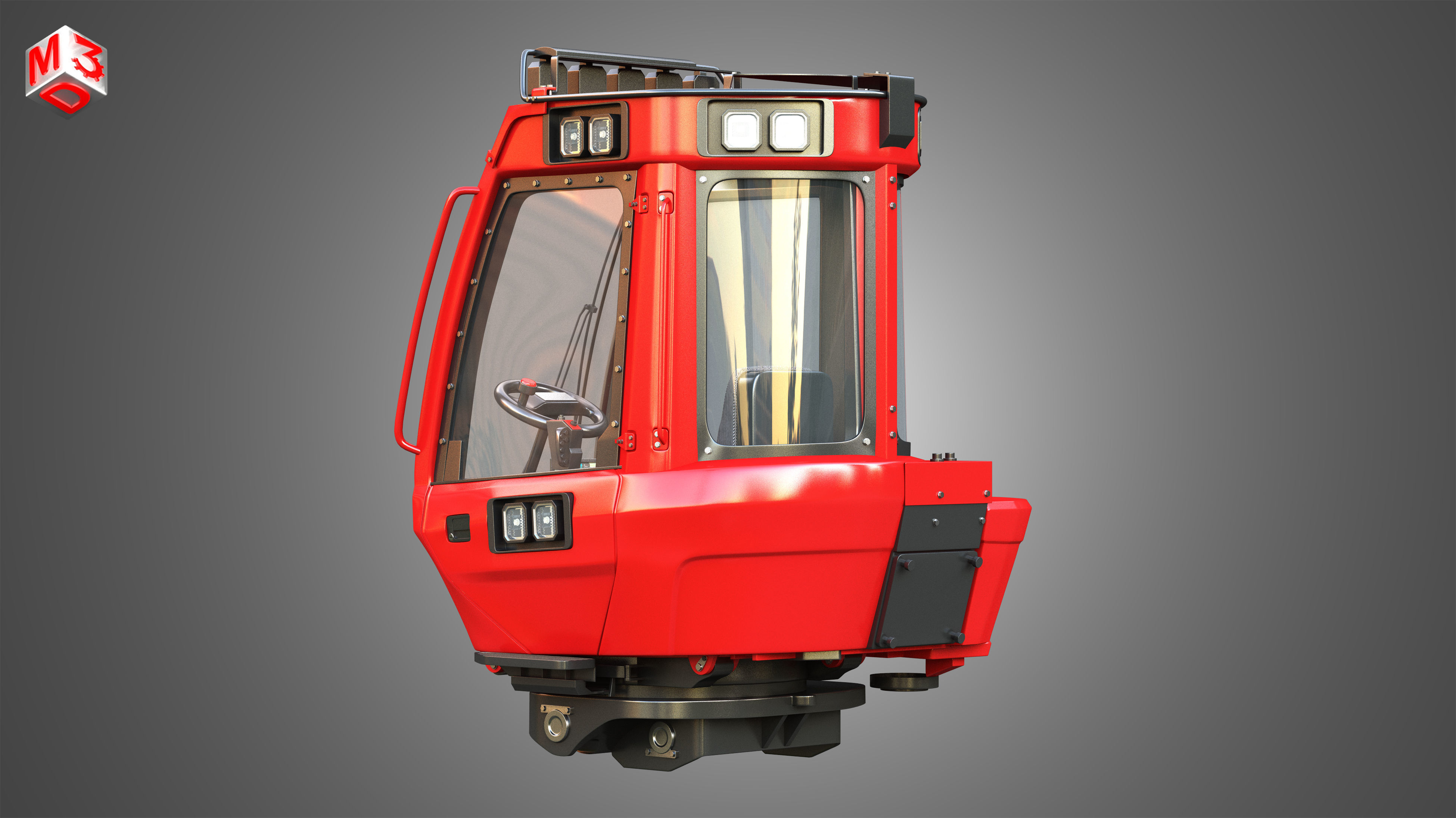 Driving Cabin - Forestry Harvester Machine 3D model | CGTrader