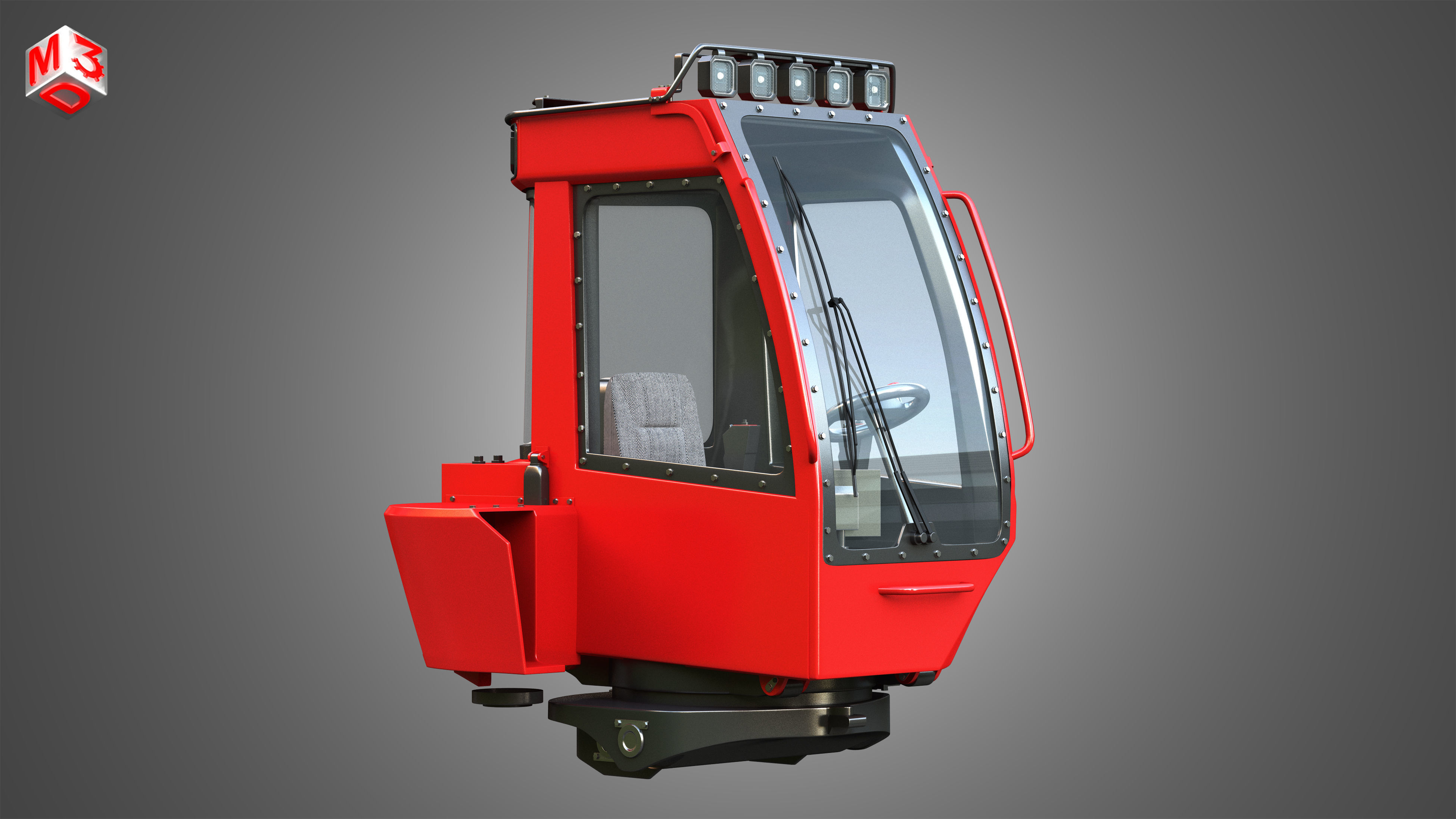 Driving Cabin - Forestry Harvester Machine 3D model | CGTrader