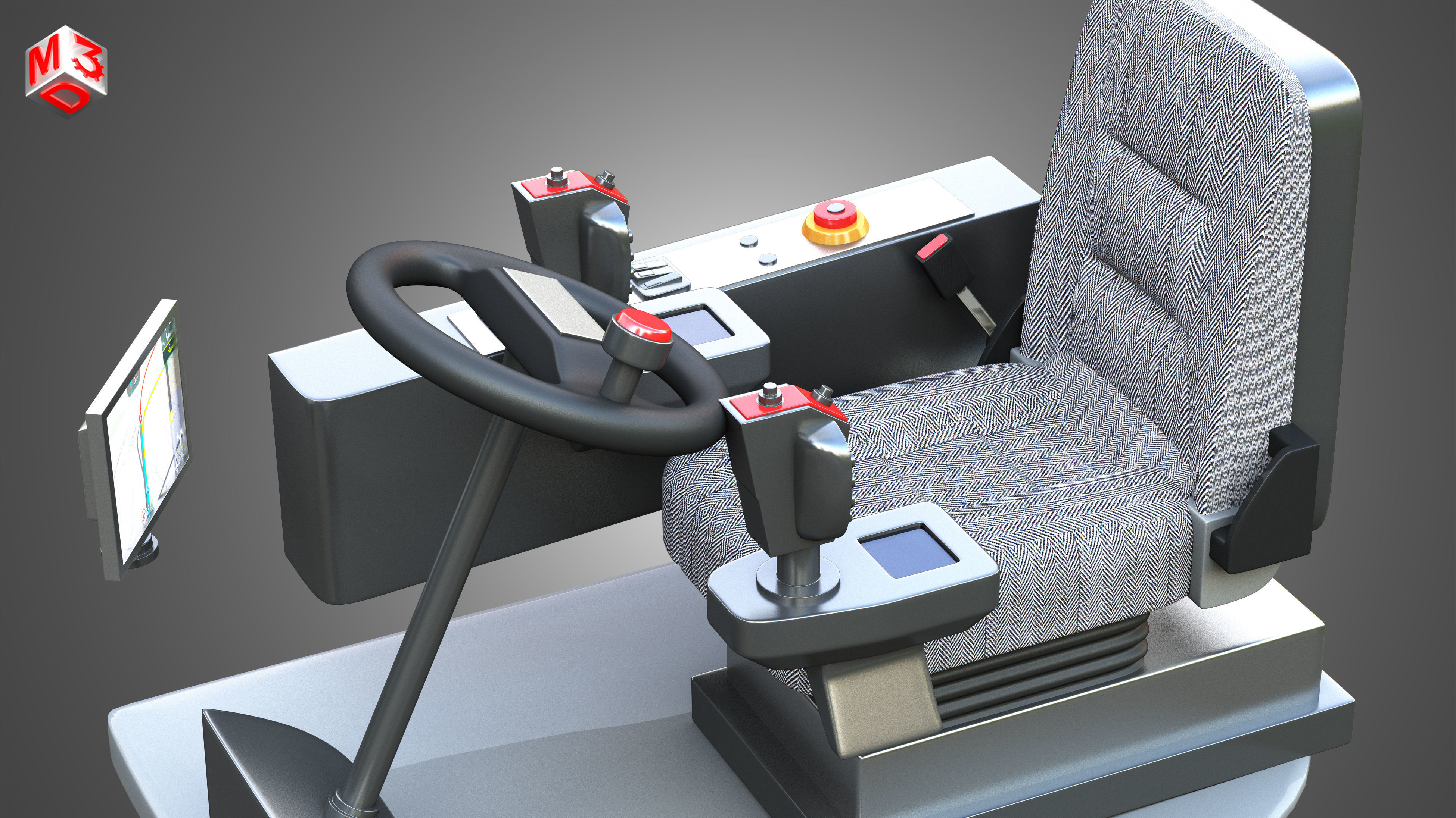Driving Cabin - Forestry Harvester Machine 3D model | CGTrader