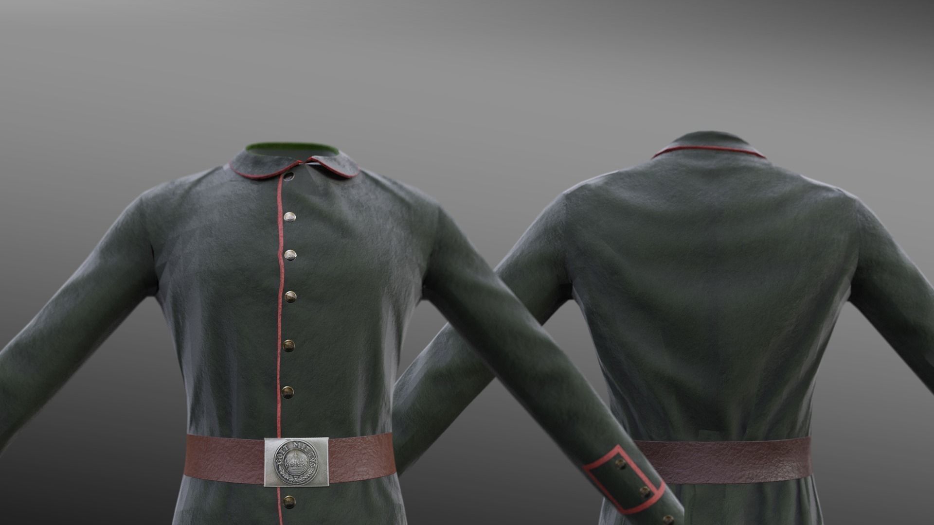 3D model German WW1 Uniform VR / AR / low-poly | CGTrader