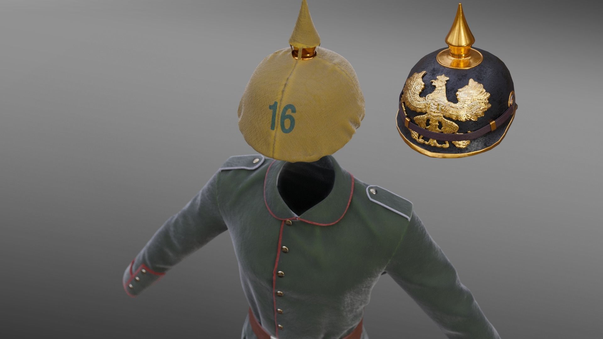 3D model German WW1 Uniform VR / AR / low-poly | CGTrader