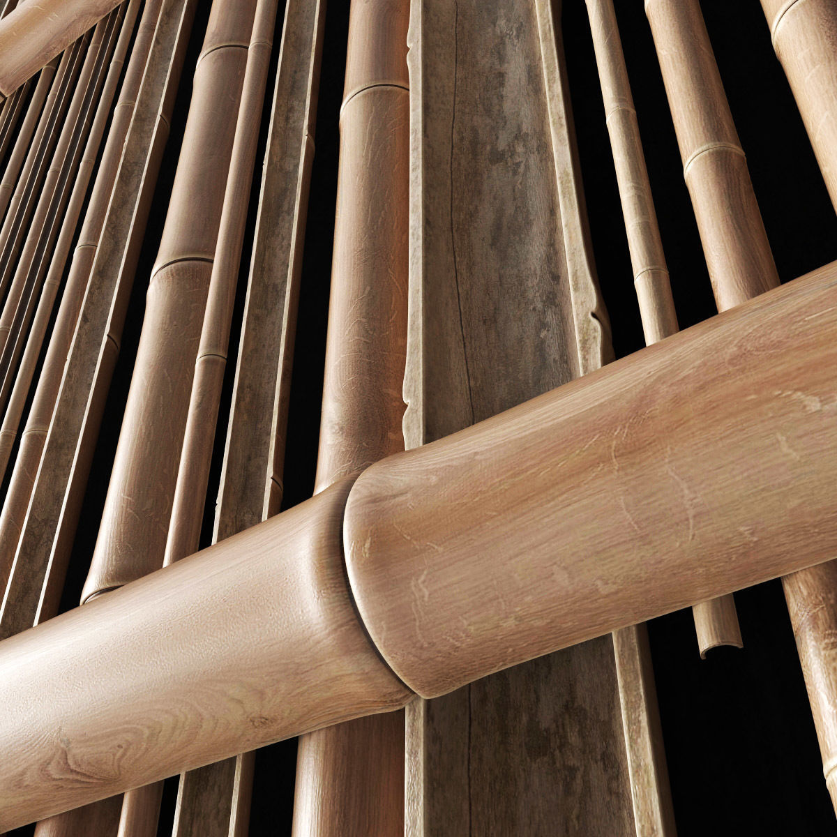 Bamboo gutter decor n1 3D model | CGTrader