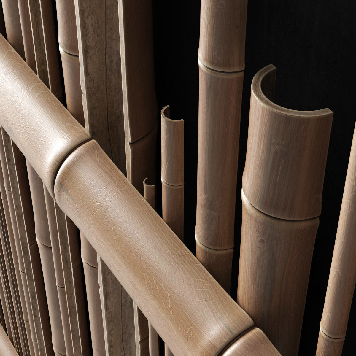Bamboo gutter decor n1 3D model | CGTrader