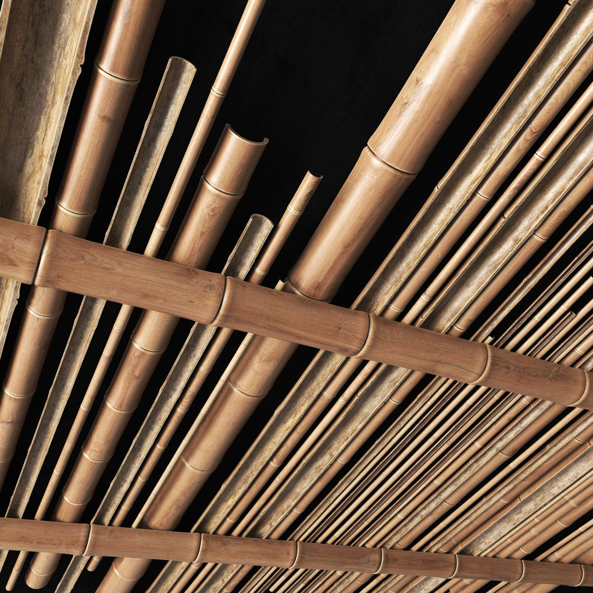 Bamboo gutter decor n1 3D model | CGTrader