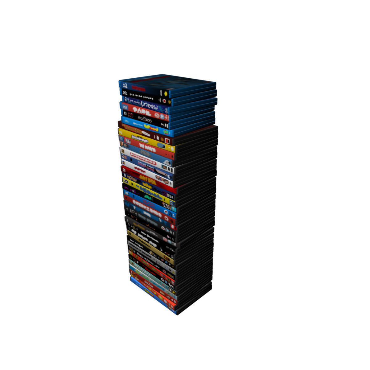 DVD stack 3D model | CGTrader