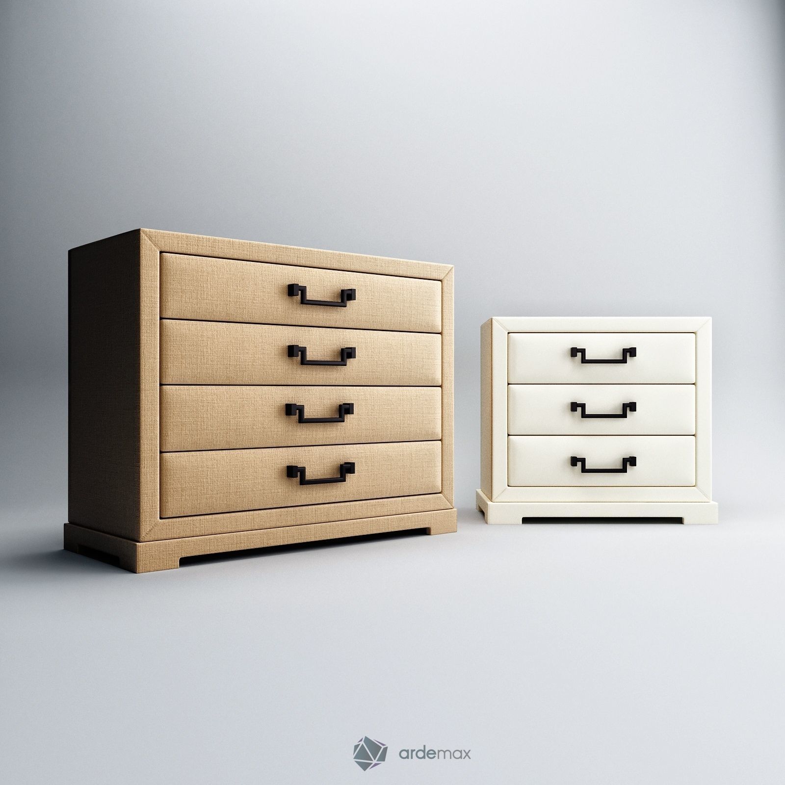 3D chrome Chest of drawers | CGTrader