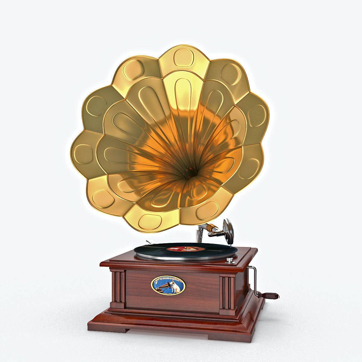 Classic phonograph 3D model 3D printable | CGTrader