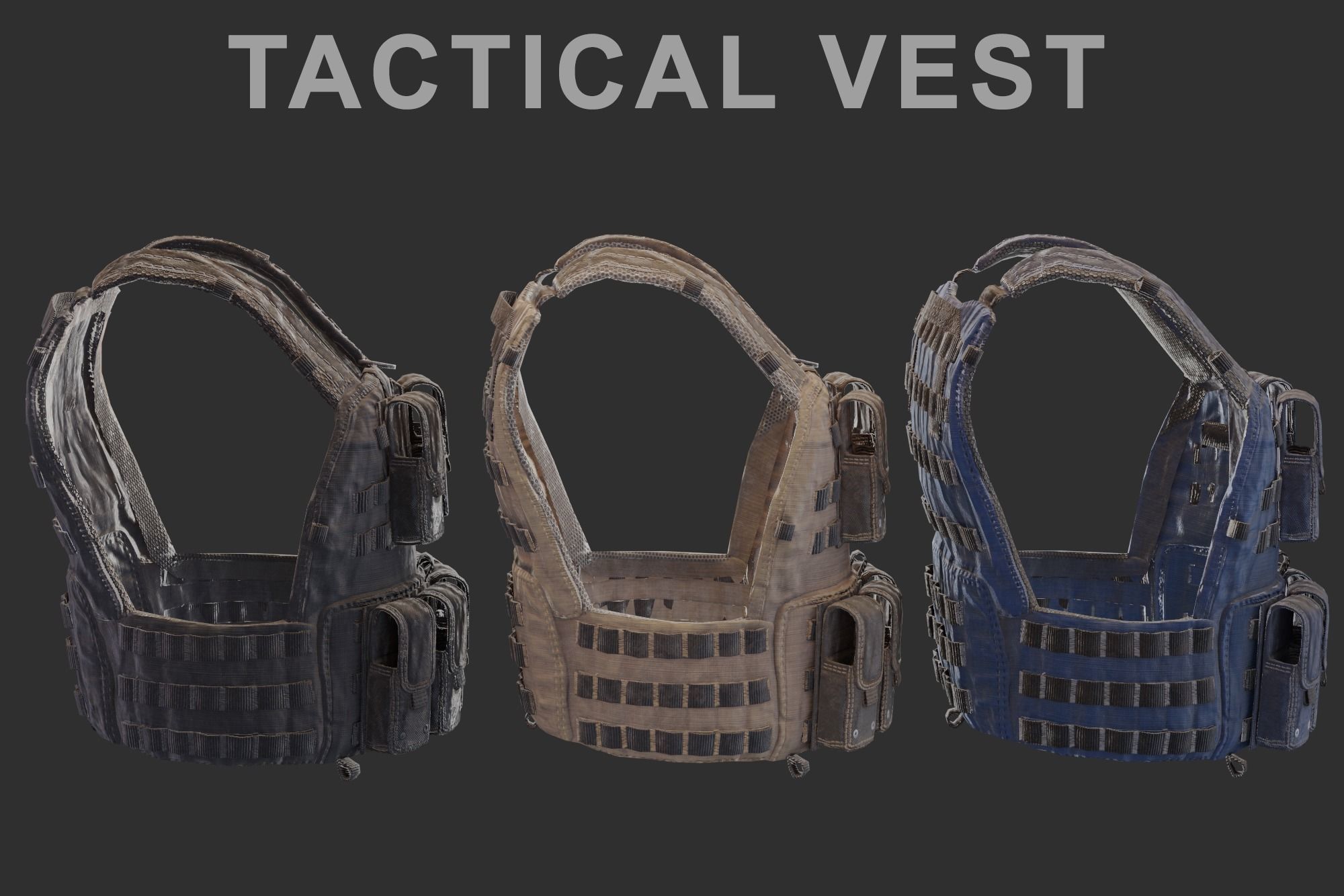 3D model Tactical vest Low poly VR / AR / low-poly | CGTrader